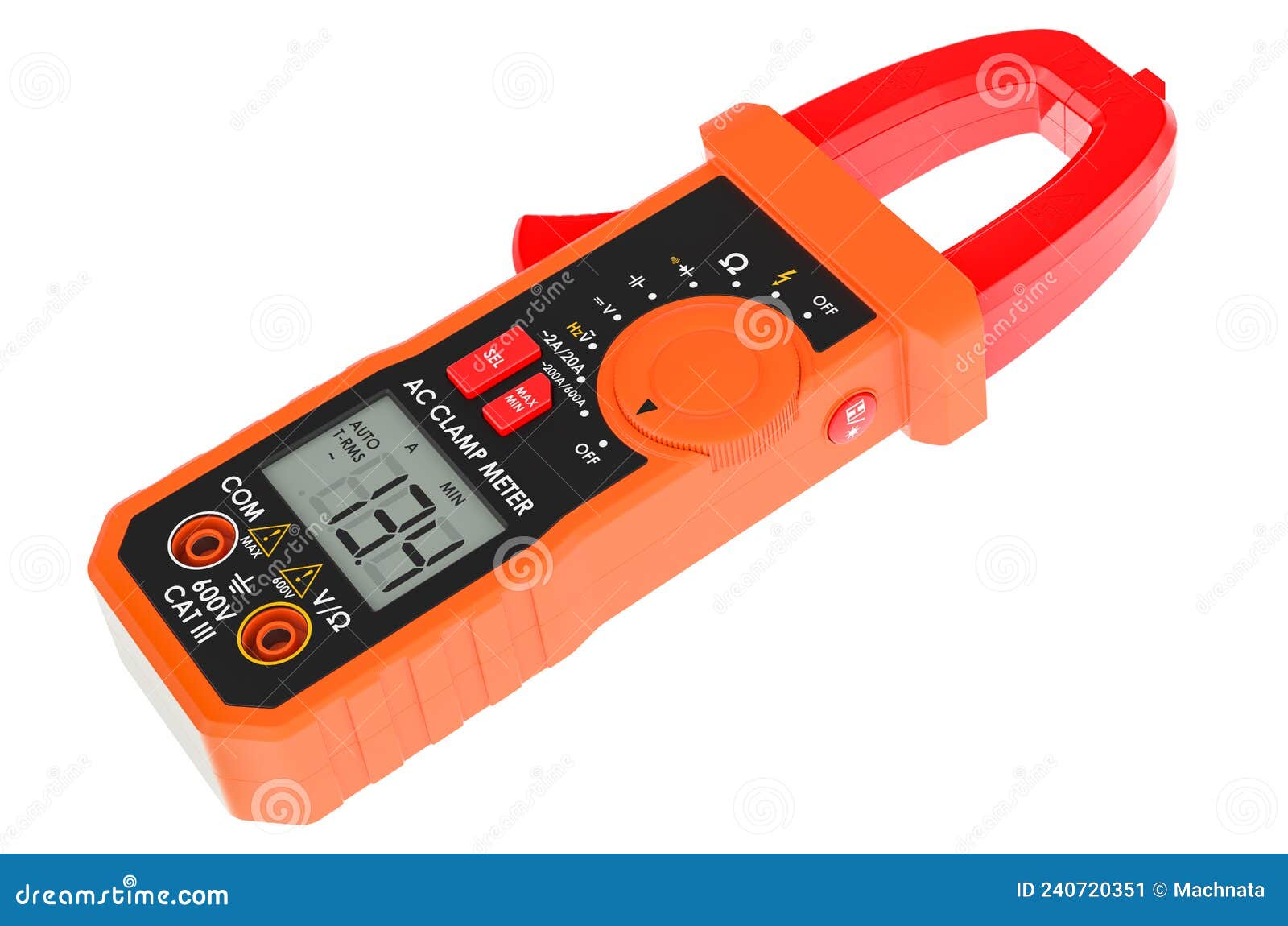 Digital Multimeter, 3D Rendering Stock Illustration - Illustration of ...