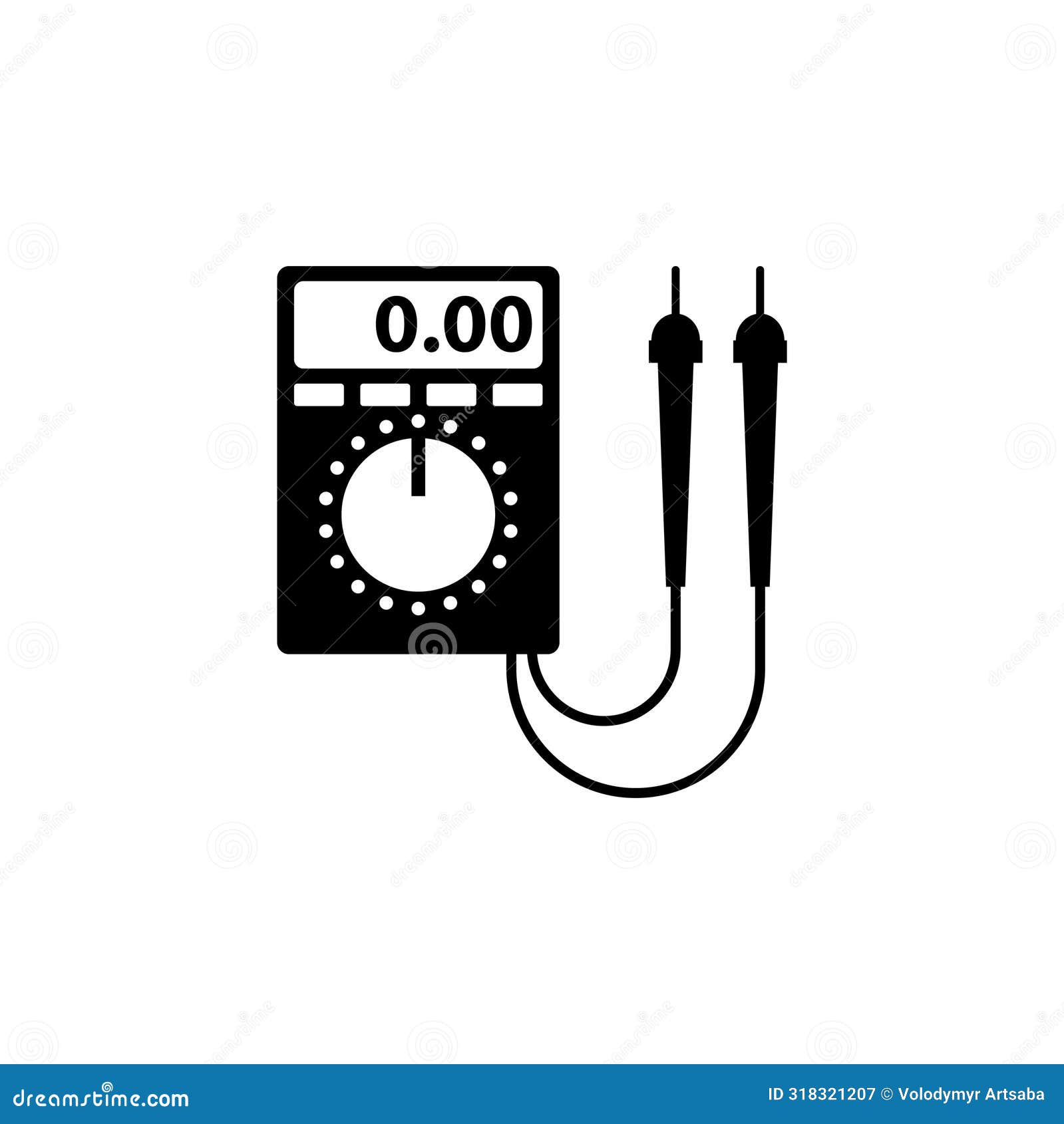 Digital Multimeter, Electric Voltmeter Flat Vector Icon Stock Vector ...