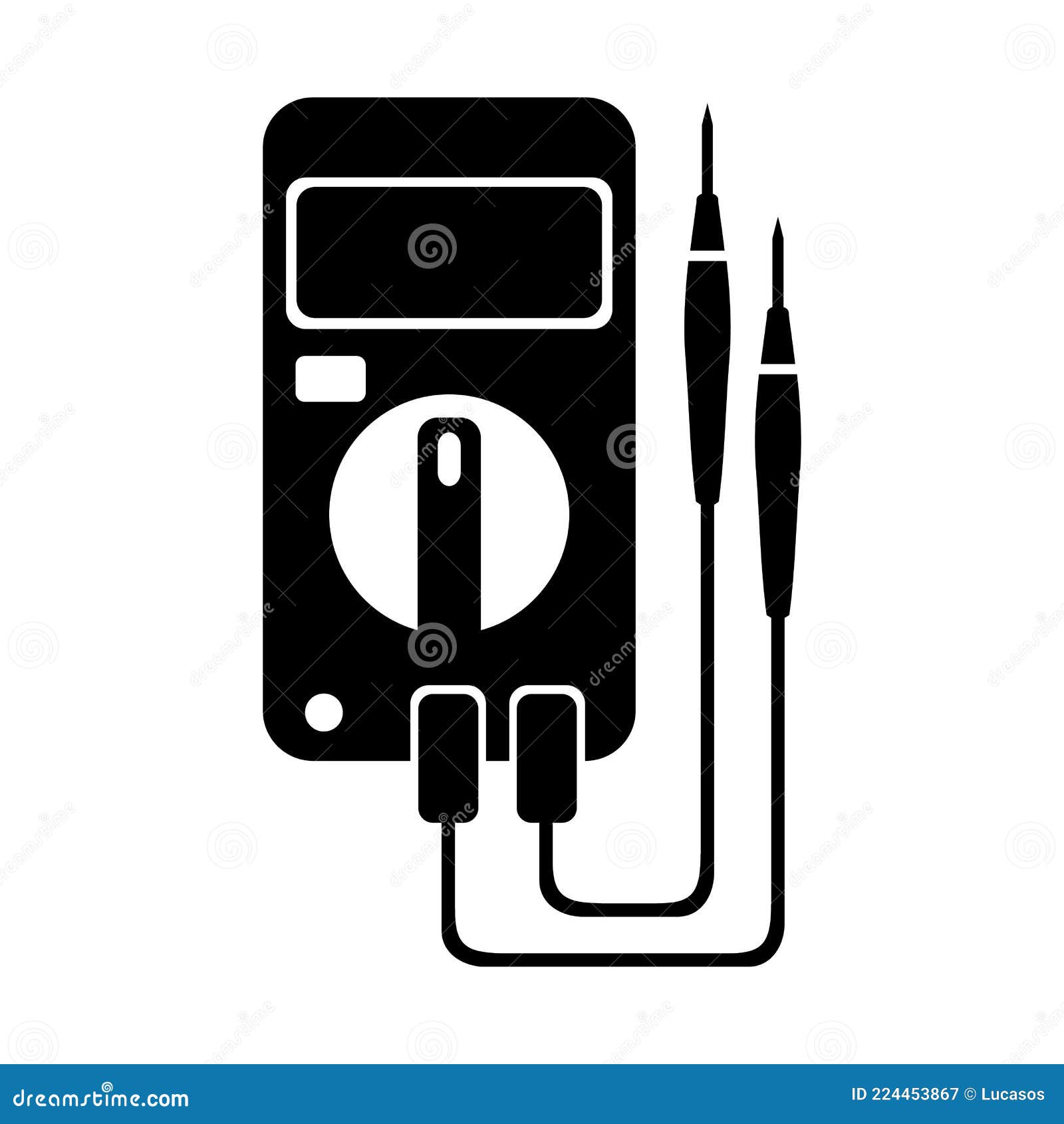 Digital multimeter icon stock vector. Illustration of ohmmeter - 224453867