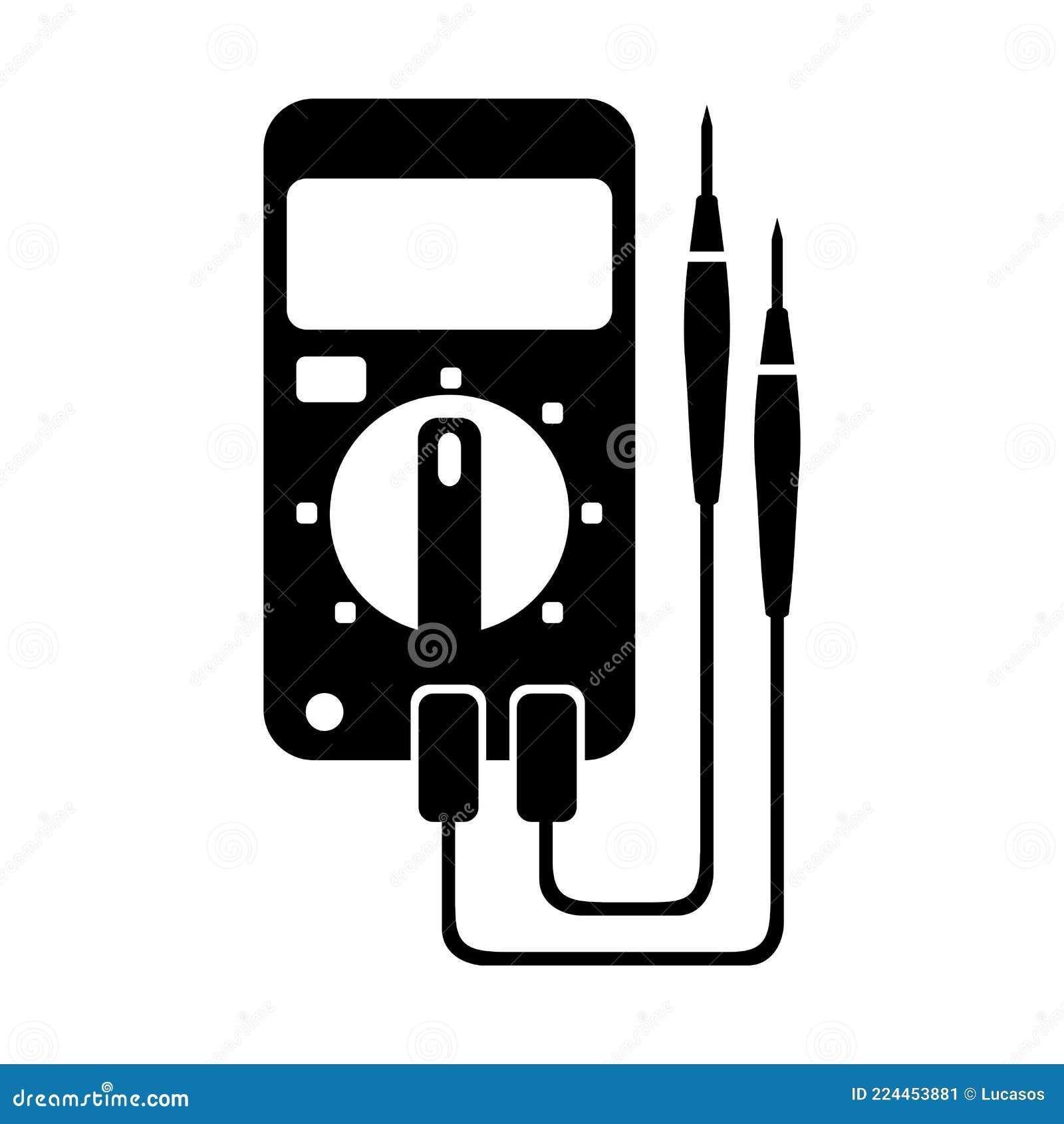 Digital multimeter icon stock vector. Illustration of power - 224453881