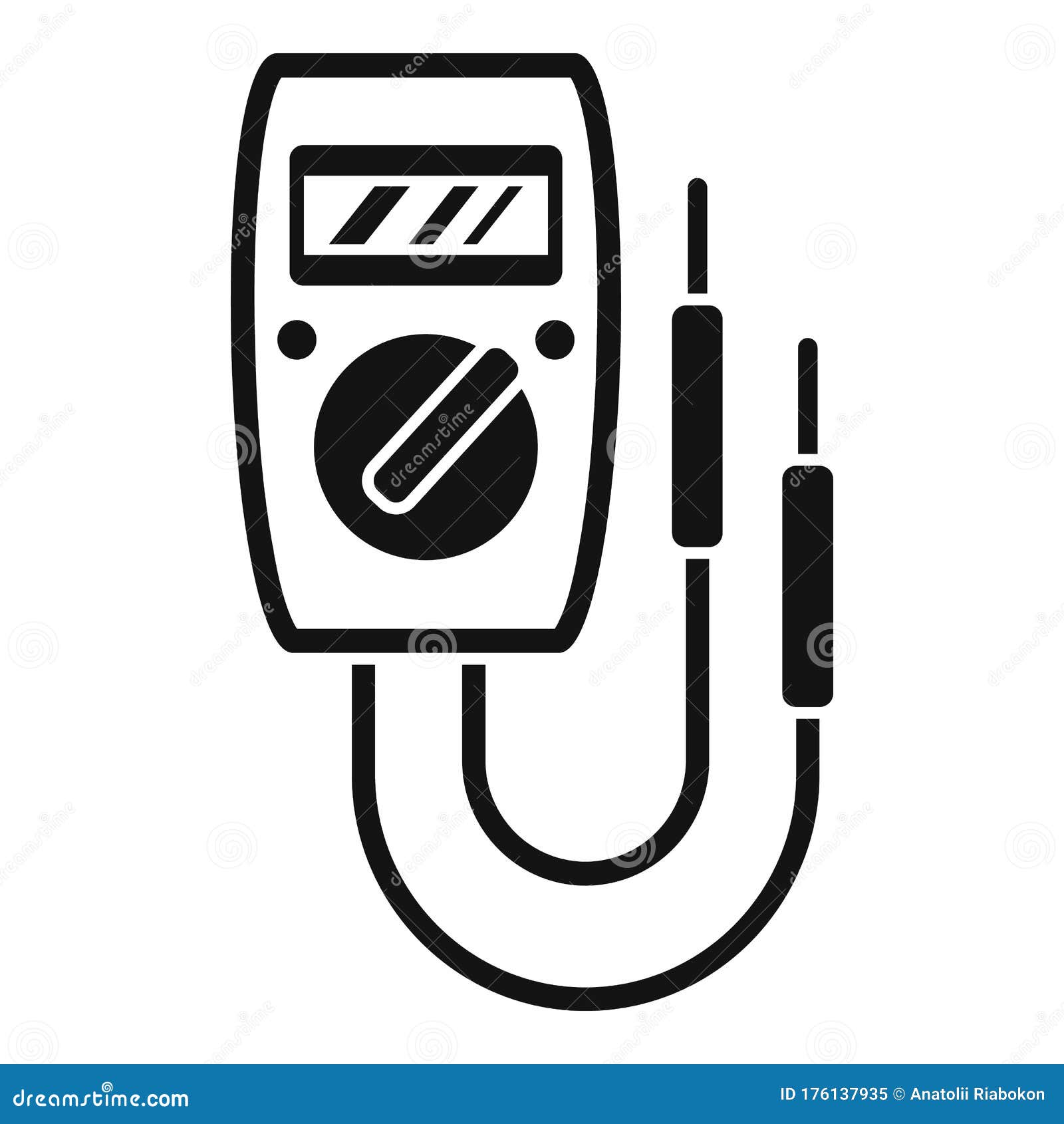 Digital Multimeter Icon, Simple Style Stock Vector - Illustration of ...