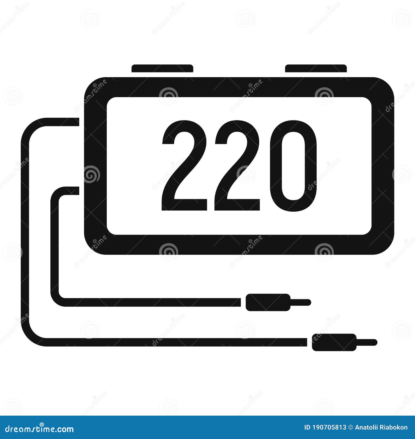 Digital Multimeter Icon, Simple Style Stock Vector - Illustration of ...