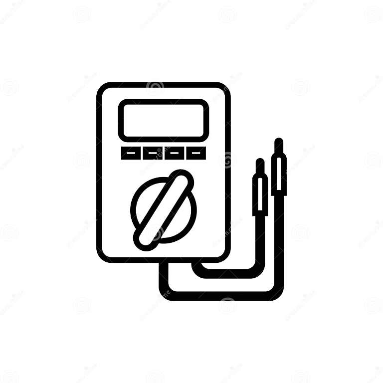 Digital multimeter icon stock vector. Illustration of measurement ...
