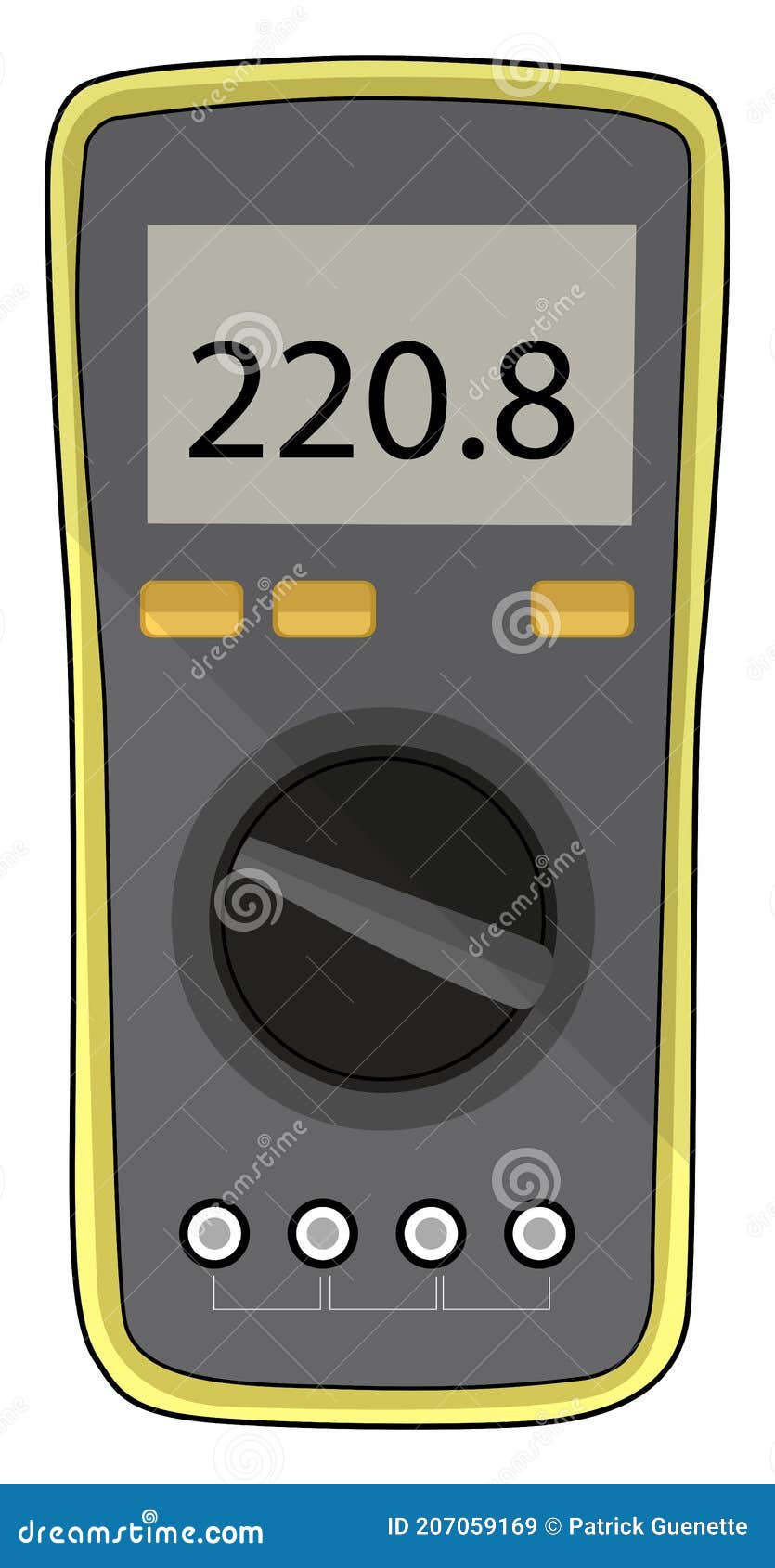 Digital Multimeter, Illustration, Vector Stock Vector - Illustration of ...
