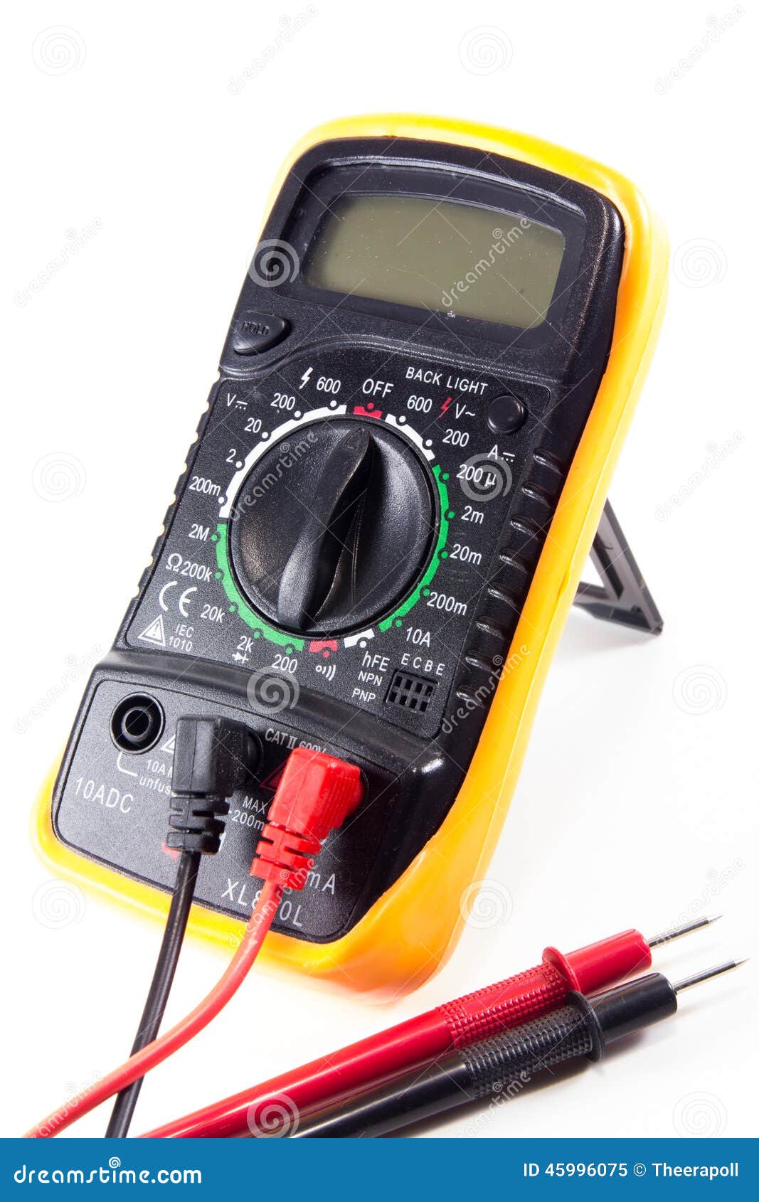 Digital multimeter stock image. Image of equipment, instrument - 45996075