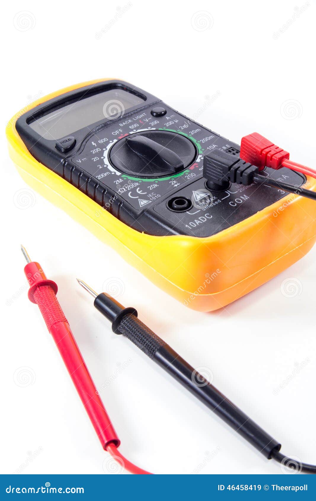 Digital multimeter stock image. Image of ammeter, instrument - 46458419
