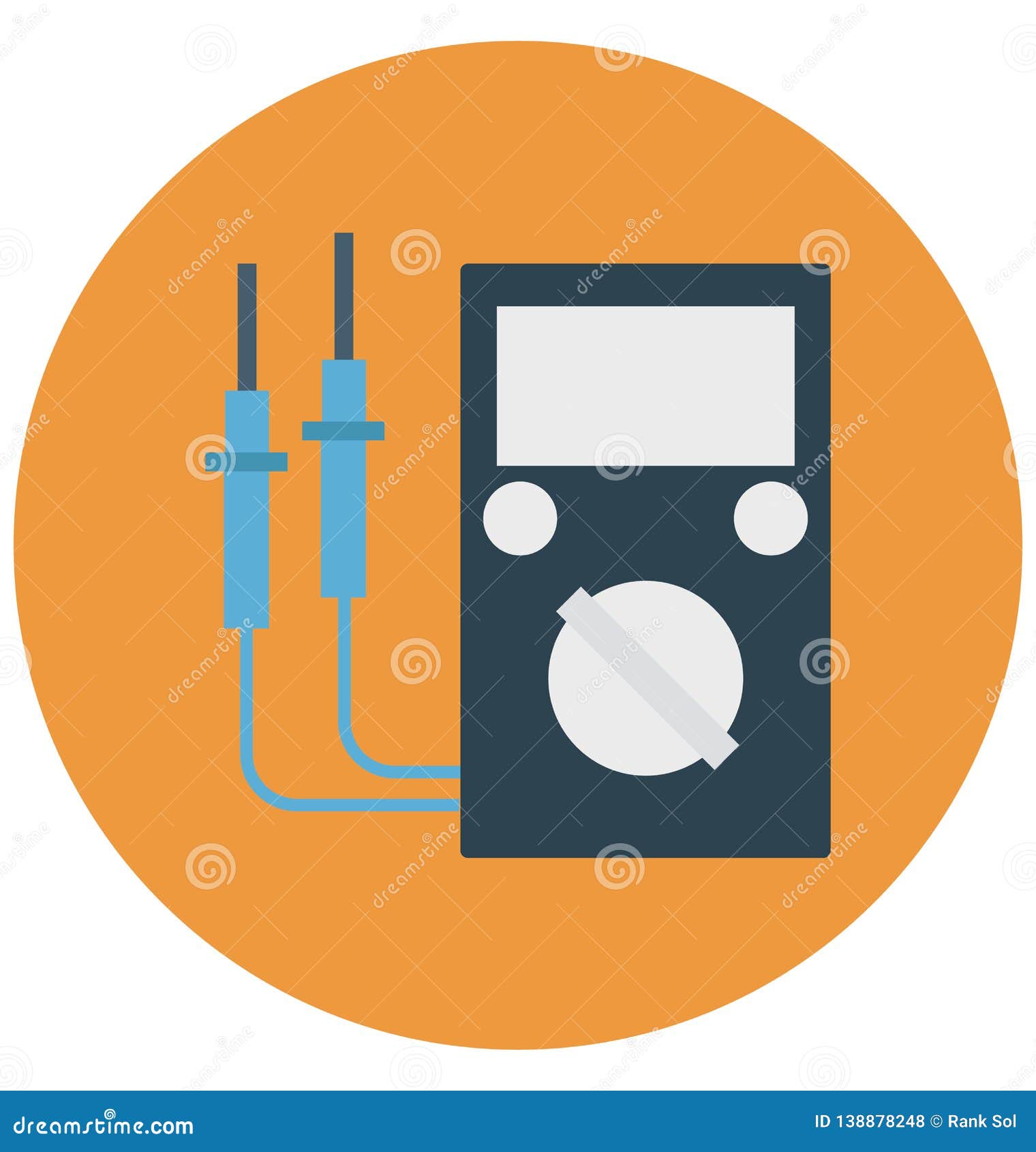 Digital Multimeter Isolated Color Vector Icon that Can Be Easily ...