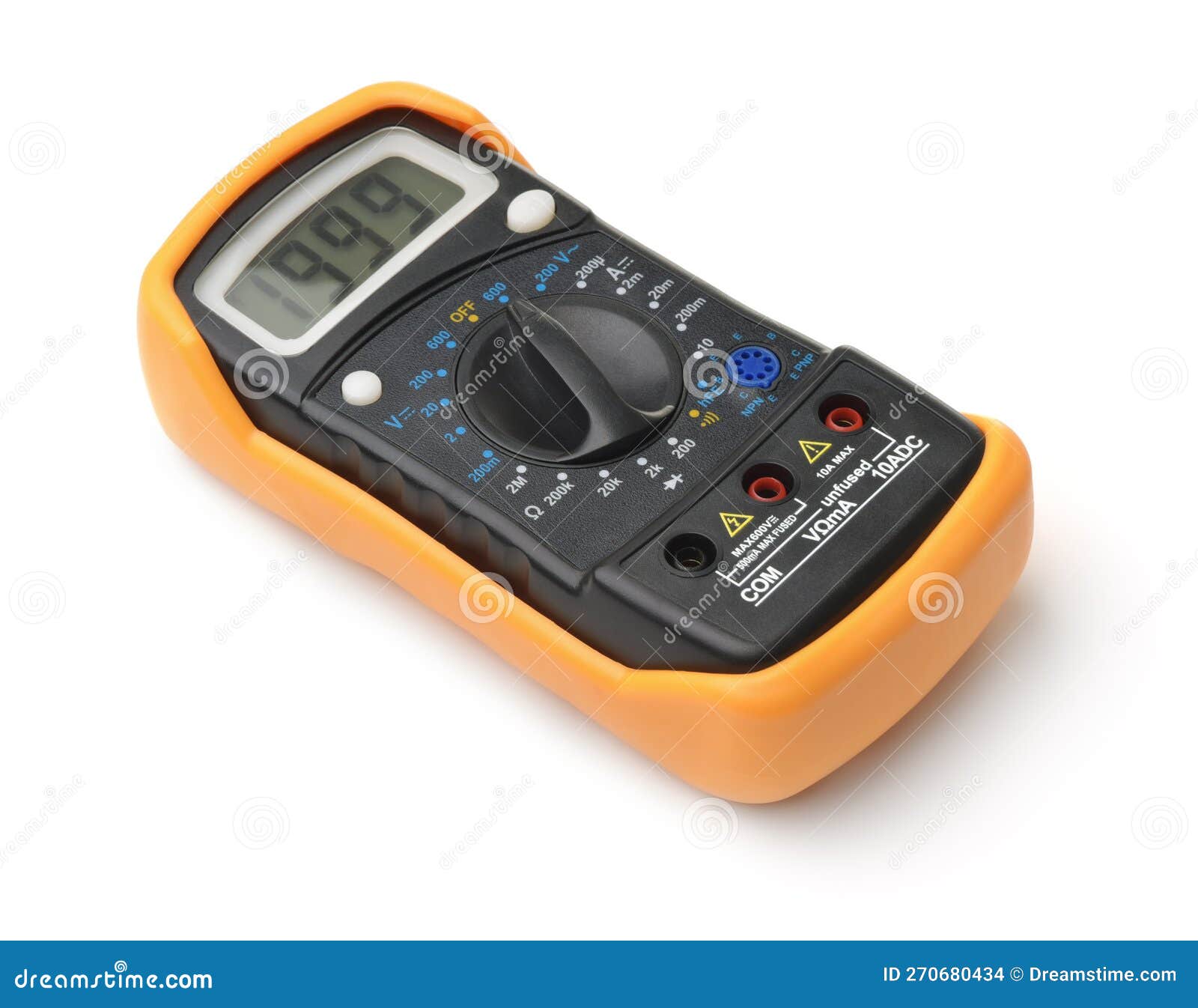 Digital multimeter stock photo. Image of voltmeter, electric - 270680434