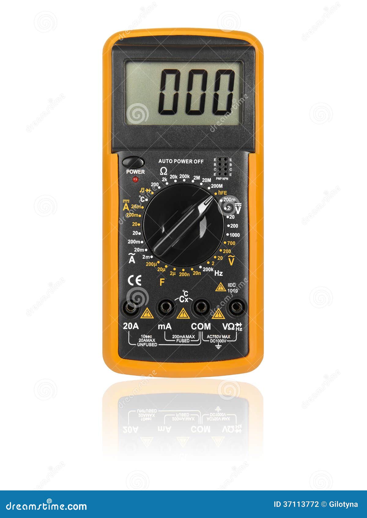 Digital multimeter stock photo. Image of precision, technician - 37113772