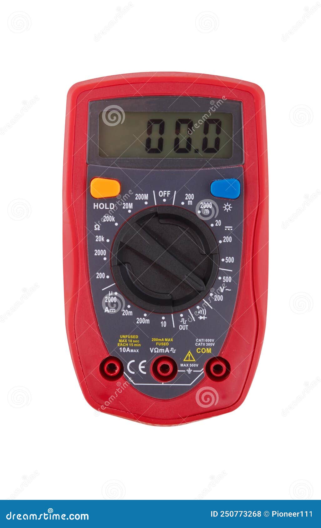 Digital Multimeter Isolated Stock Photo - Image of high, resistance ...