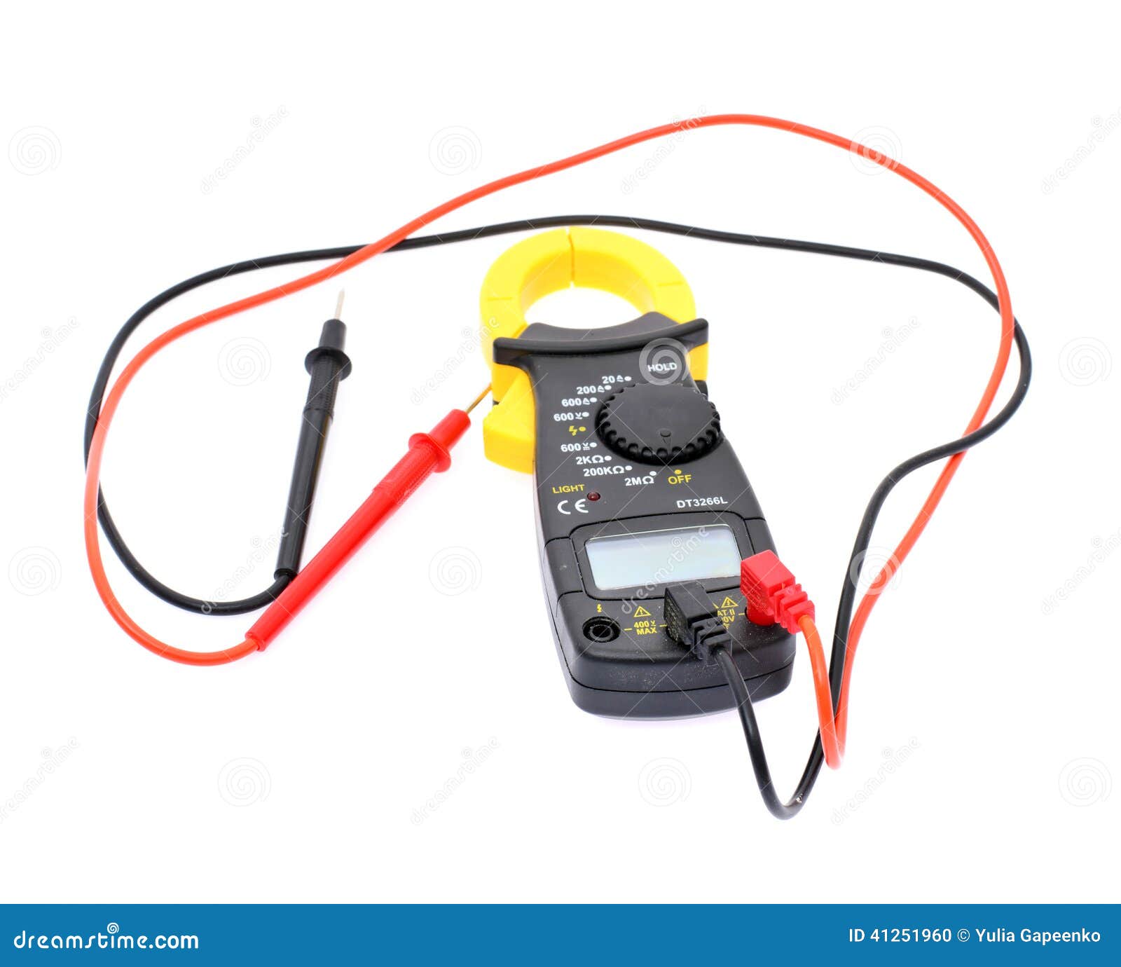Digital Multimeter Isolated on White Background Stock Photo - Image of ...