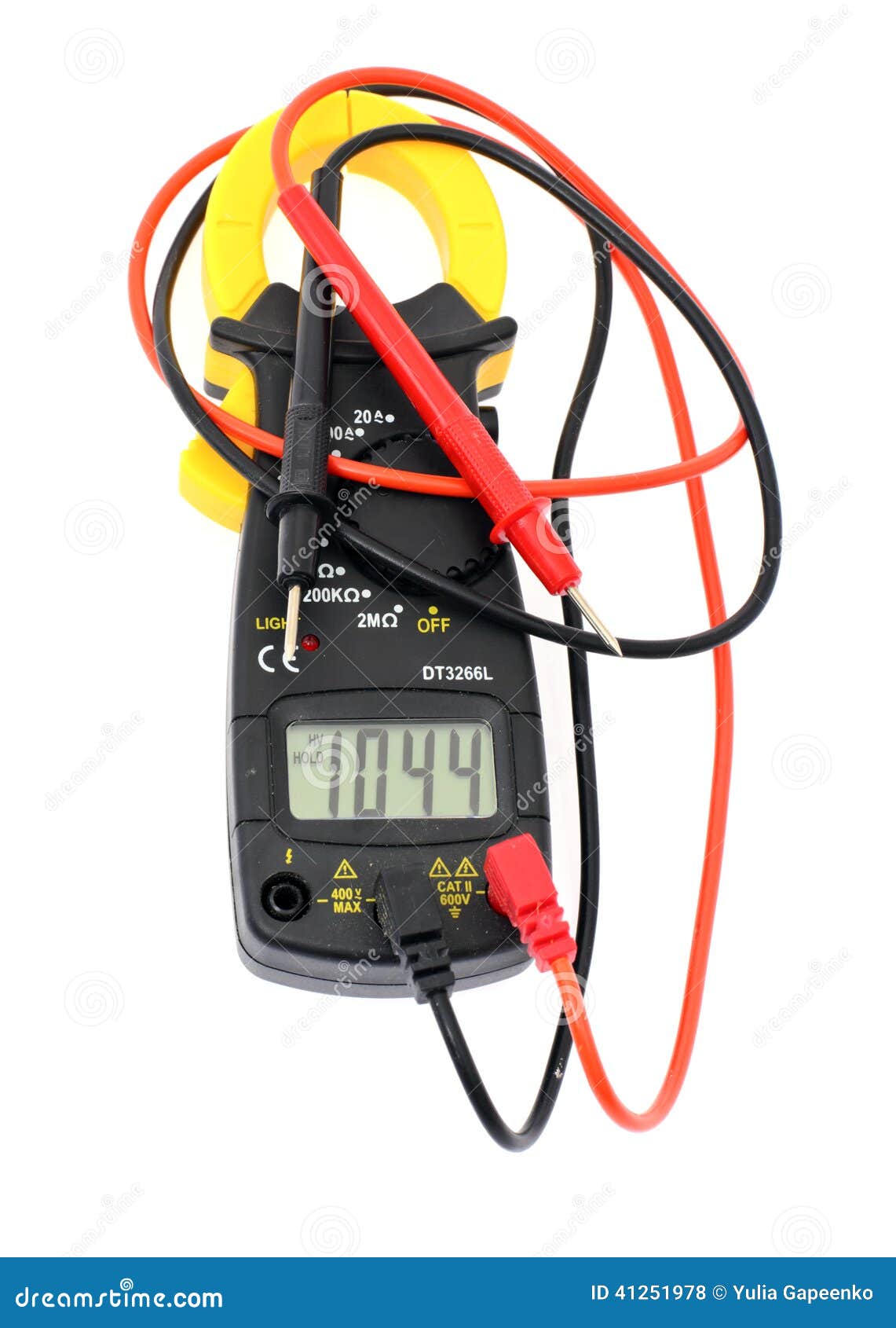 Digital Multimeter Isolated on White Background Stock Photo - Image of ...