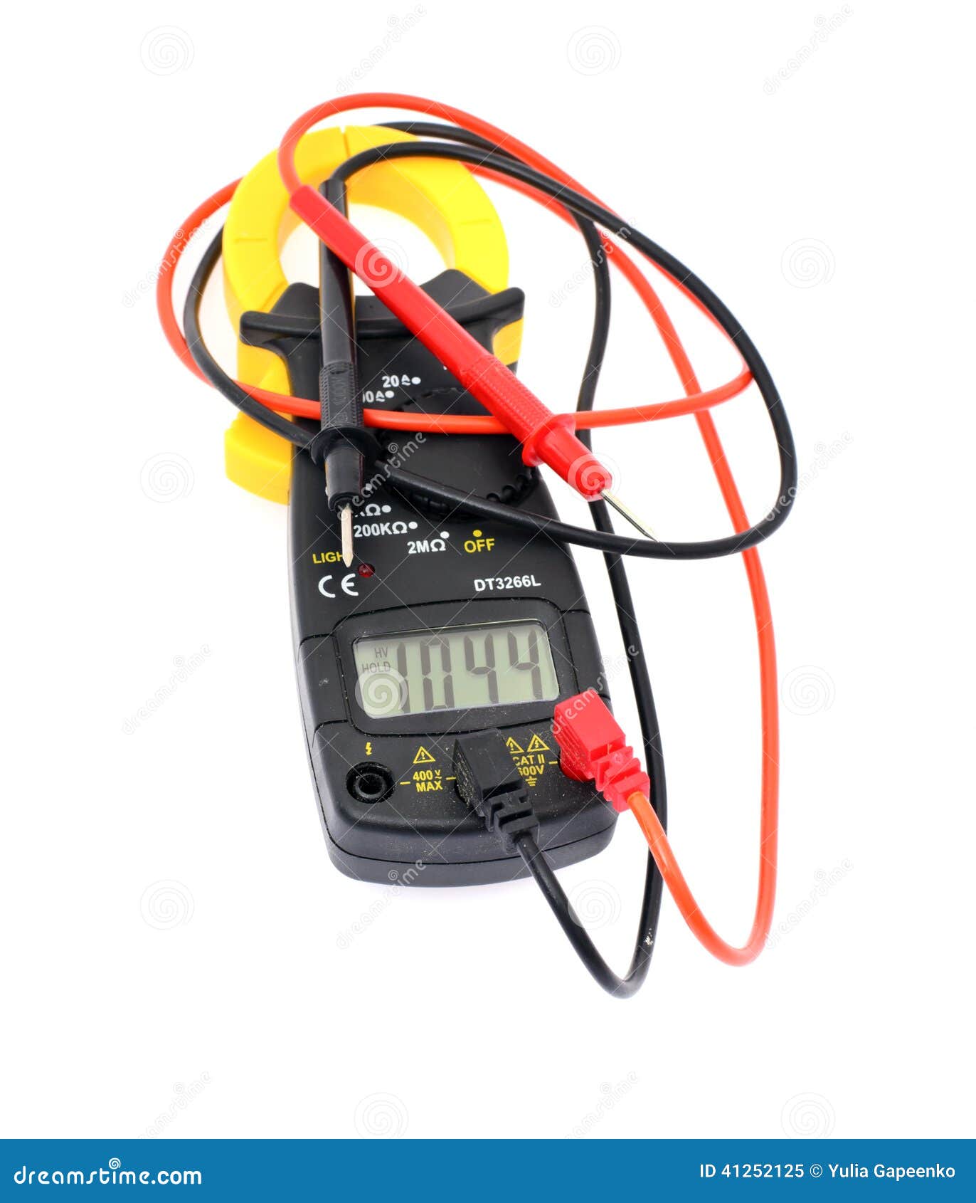 Digital Multimeter Isolated on White Background Stock Image - Image of ...