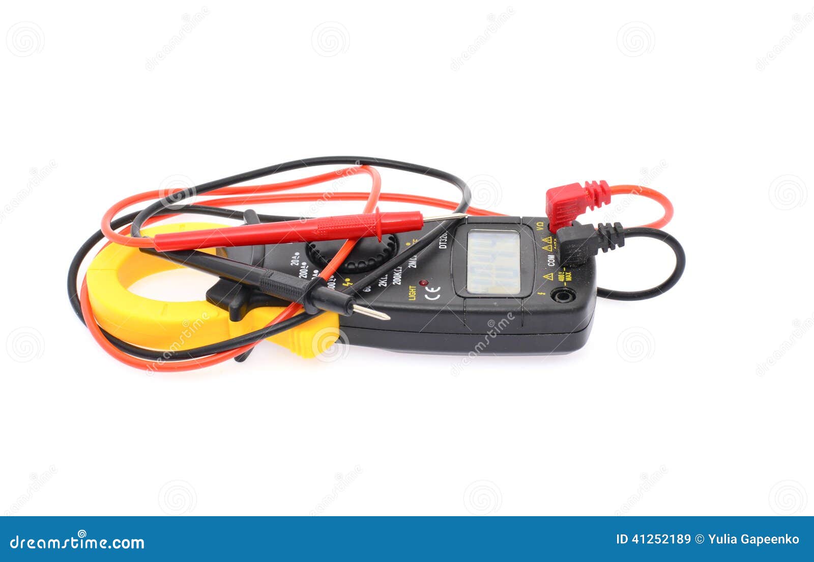 Digital Multimeter Isolated on White Background Stock Image - Image of ...