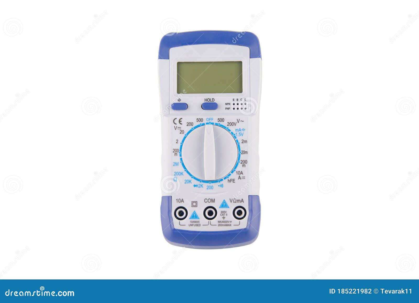 Digital Multimeter Isolated on White Background with Clipping Path ...