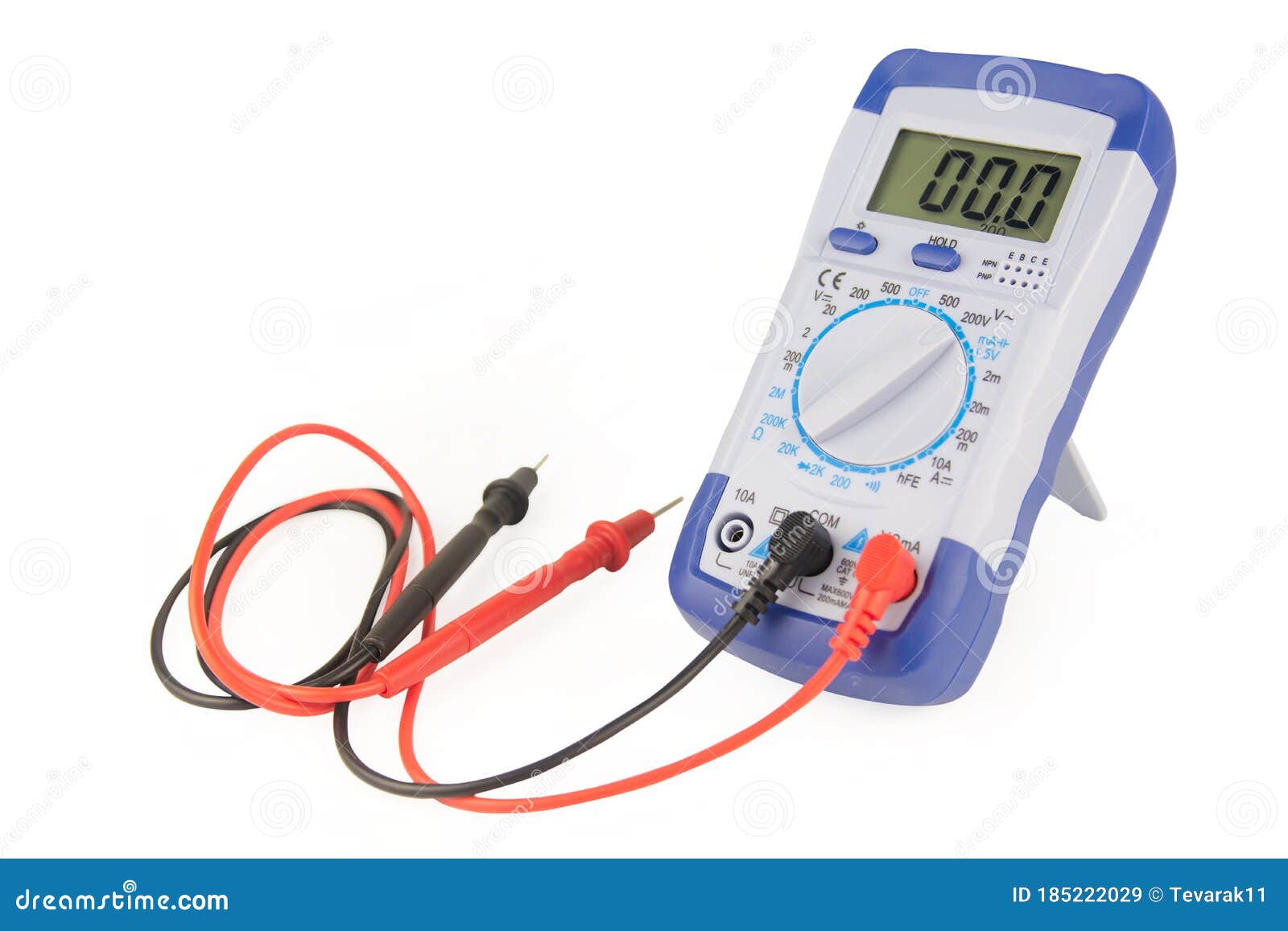 Digital Multimeter Isolated on White Background with Clipping Path ...