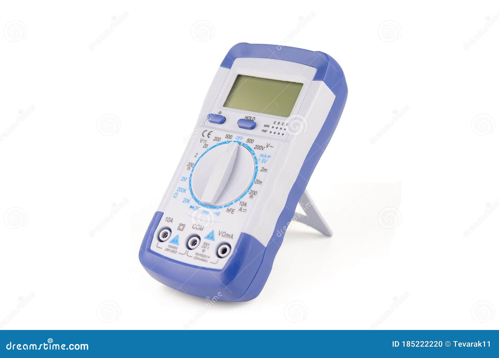 Digital Multimeter Isolated on White Background with Clipping Path ...