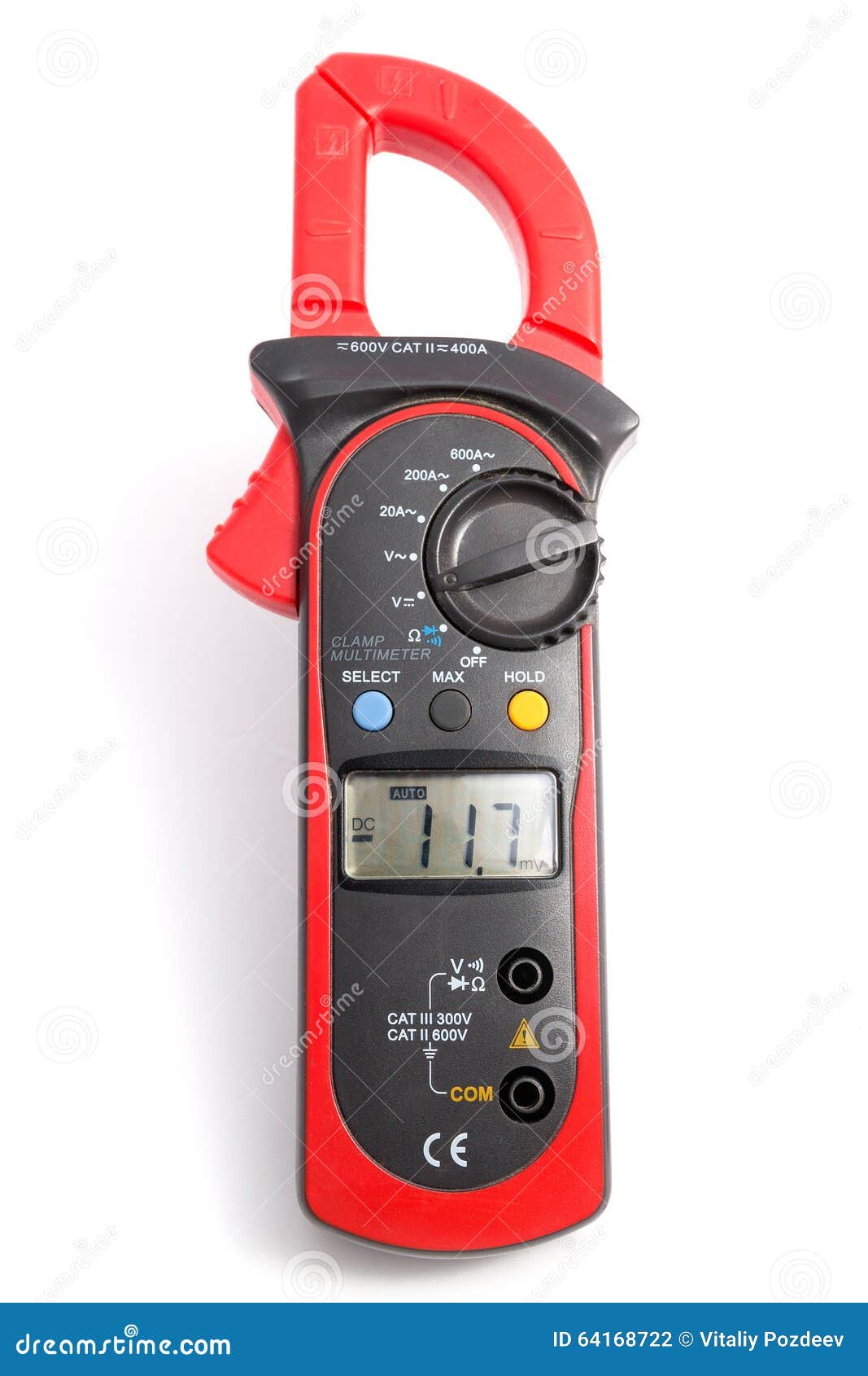 Digital Multimeter Isolated on White Background Stock Photo - Image of ...