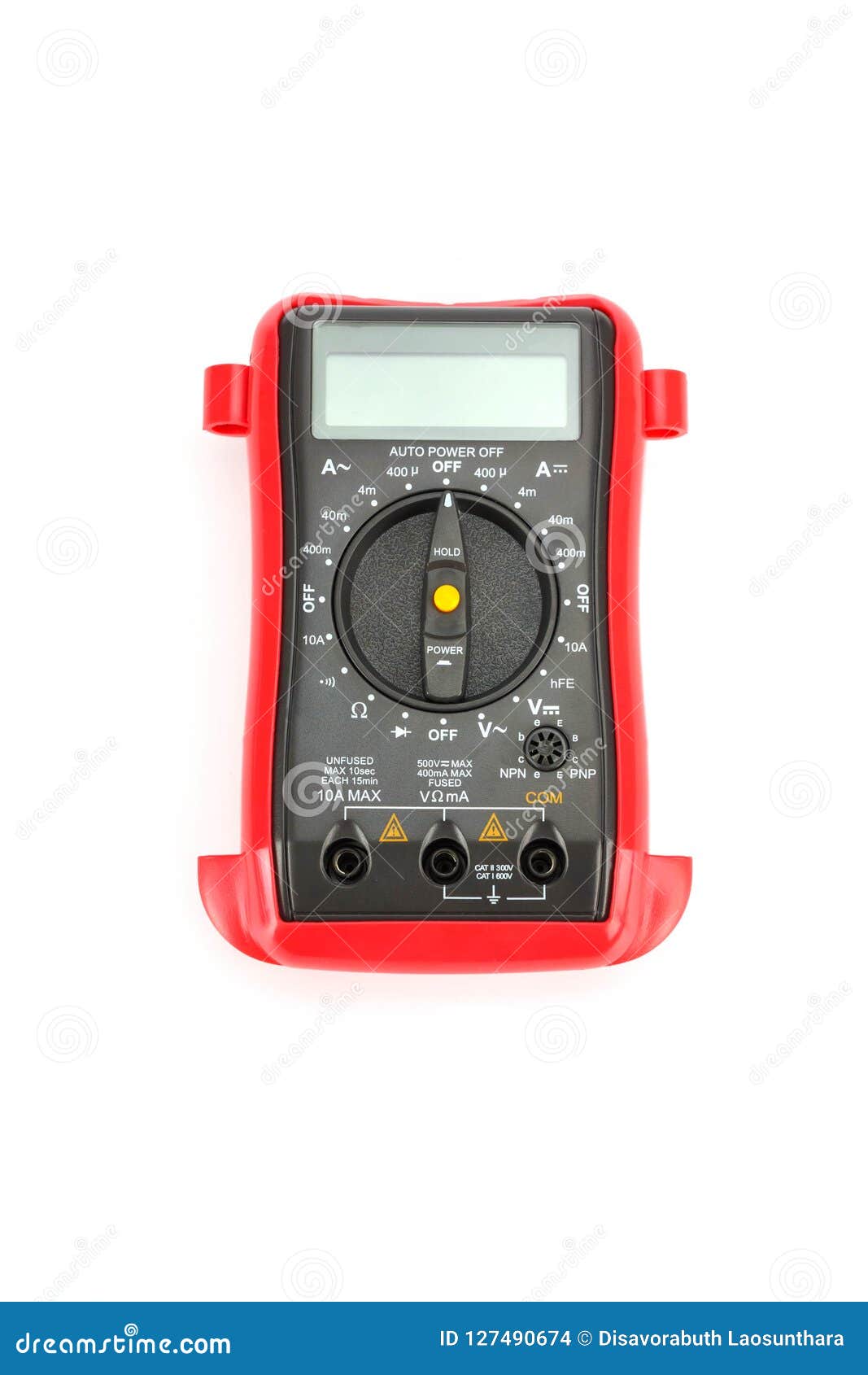 Digital Multimeter Isolated Stock Photo - Image of electricity ...