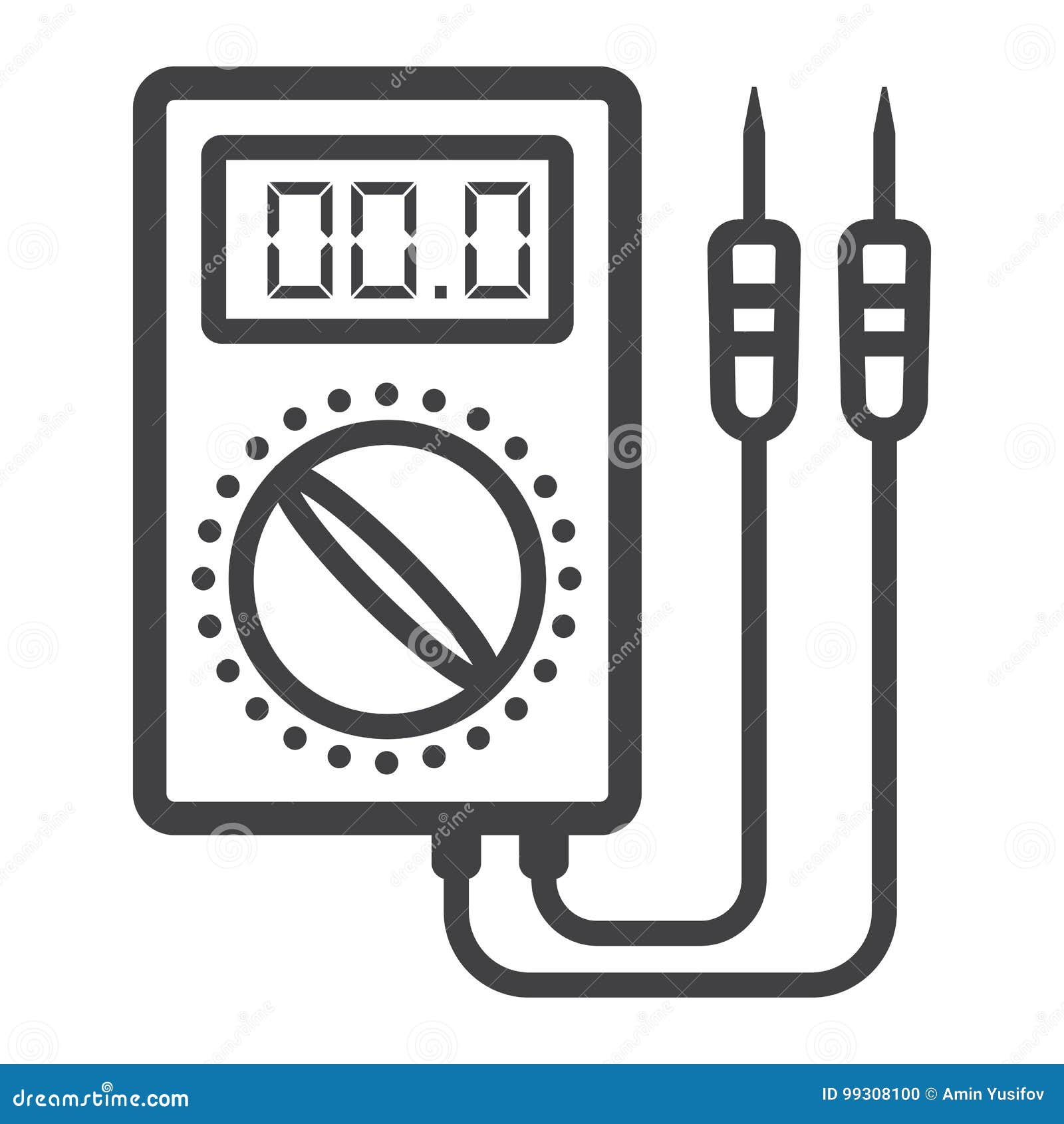 Digital Multimeter Line Icon, Build and Repair Stock Vector ... Digital Multimeter Line Icon, Build and Repair Stock Vector ...