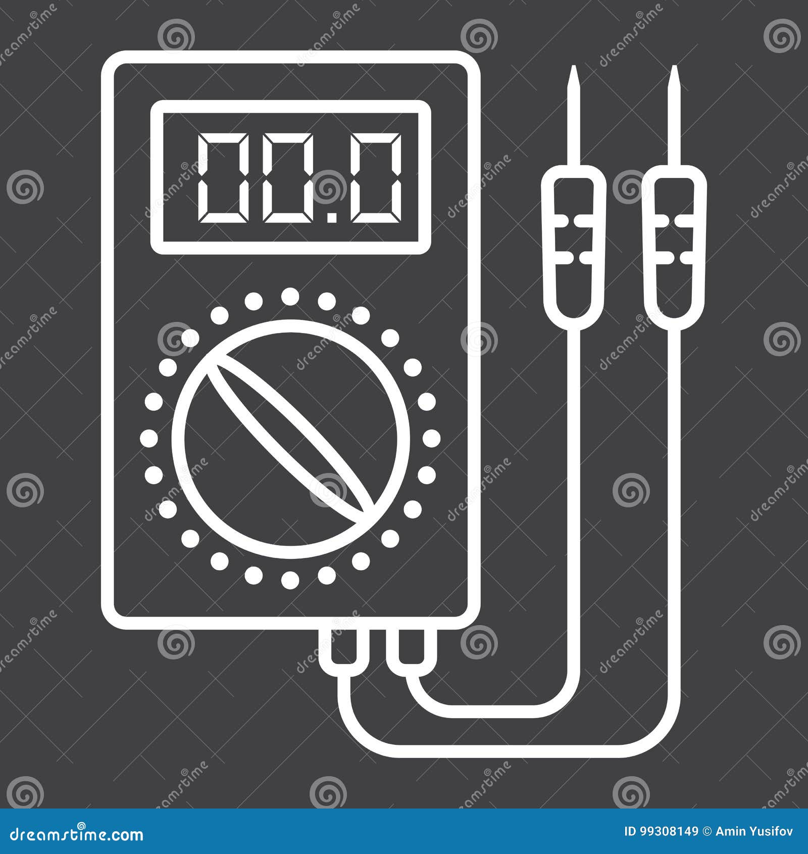 Digital Multimeter Line Icon, Build and Repair Stock Vector ... Digital Multimeter Line Icon, Build and Repair Stock Vector ...
