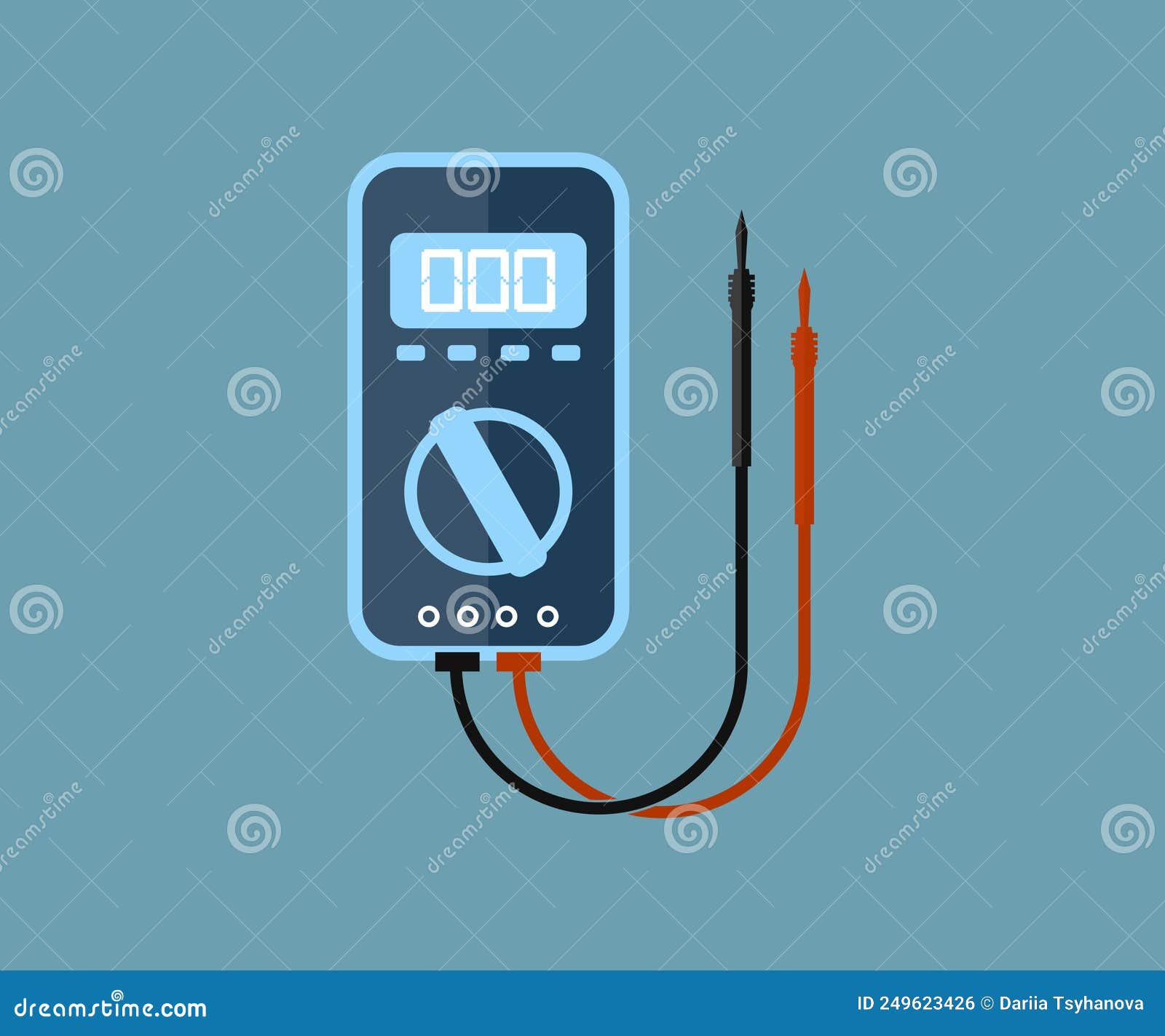 Digital Multimeter Logo Design. Digital Multimeter with Probes for ...