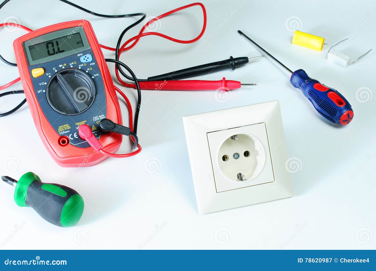 Digital Multimeter or Multitester or Volt-Ohm Meter, an Electronic ...