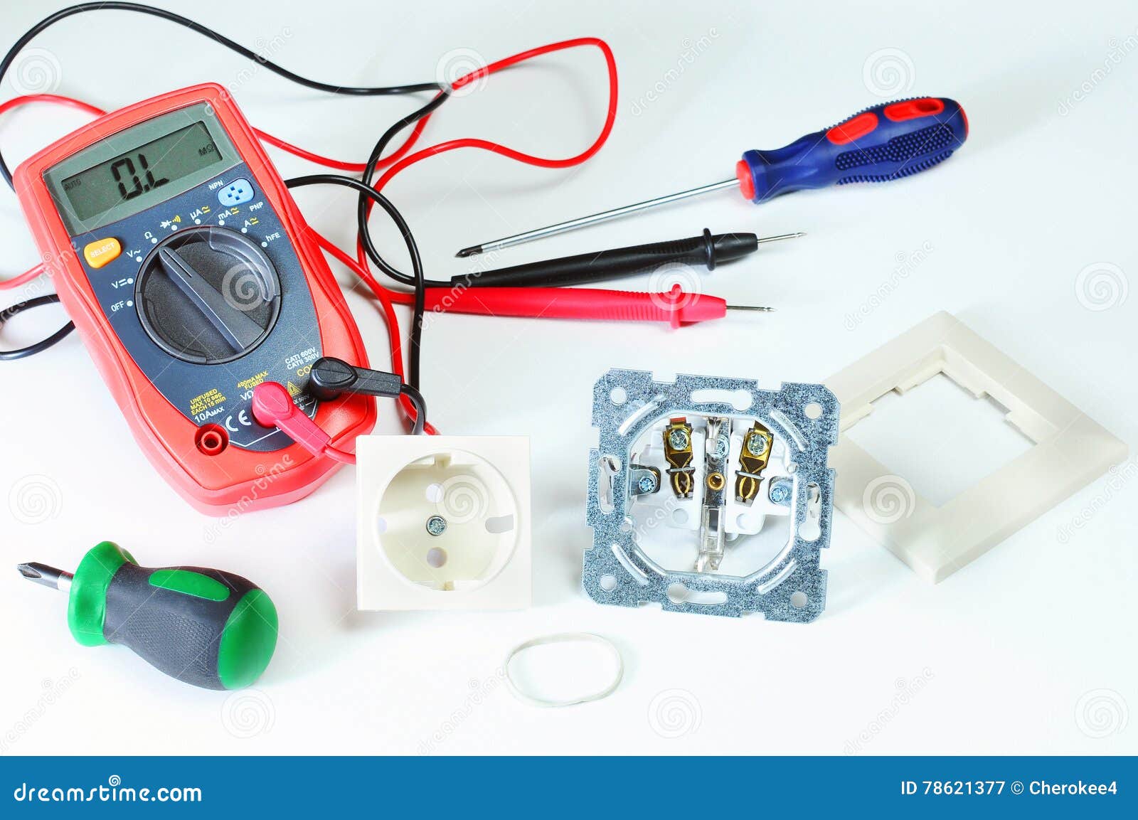 Digital Multimeter or Multitester or Volt-Ohm Meter, an Electronic ...
