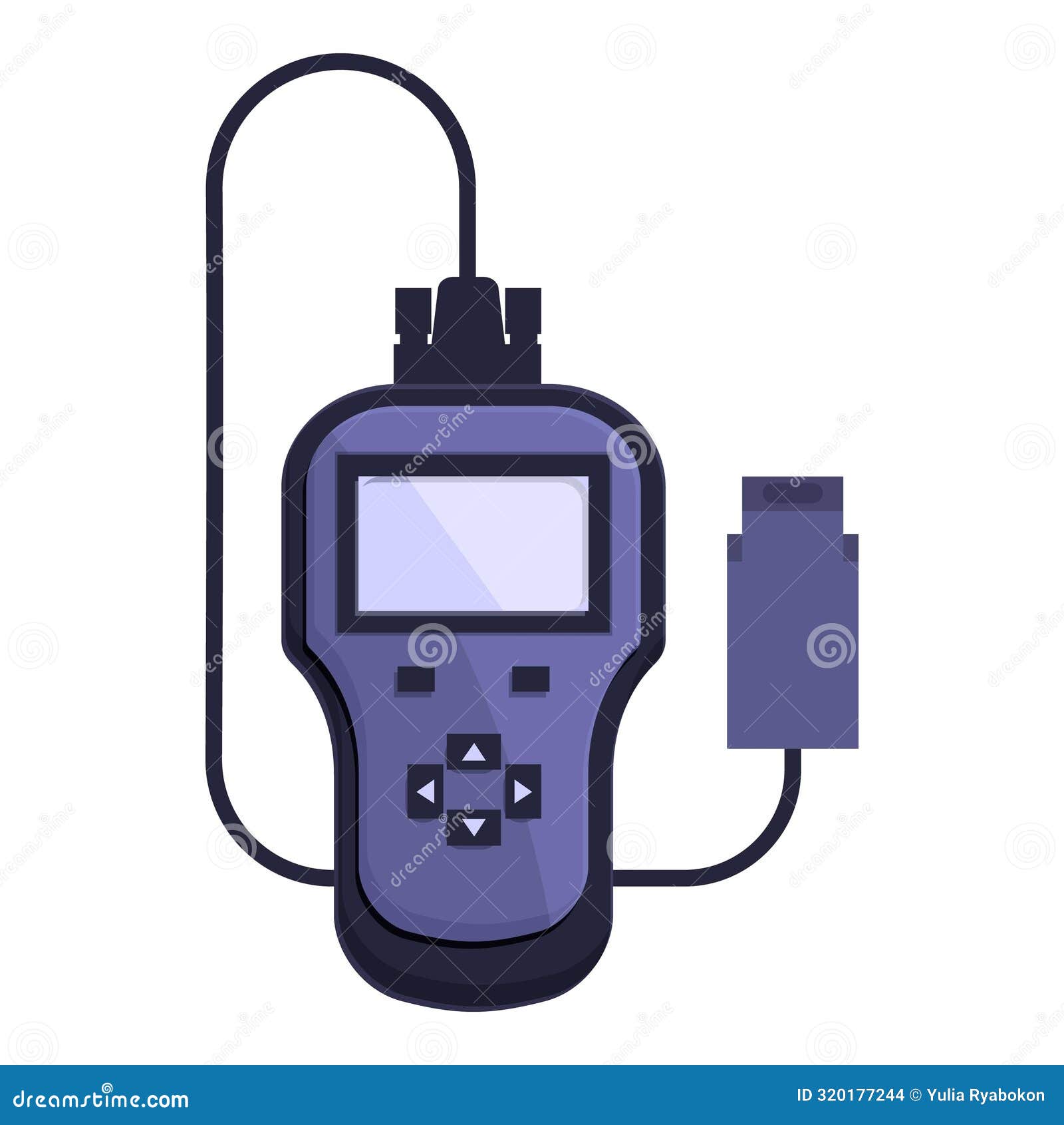 Digital Multimeter with Probes Illustration Stock Vector - Illustration ...