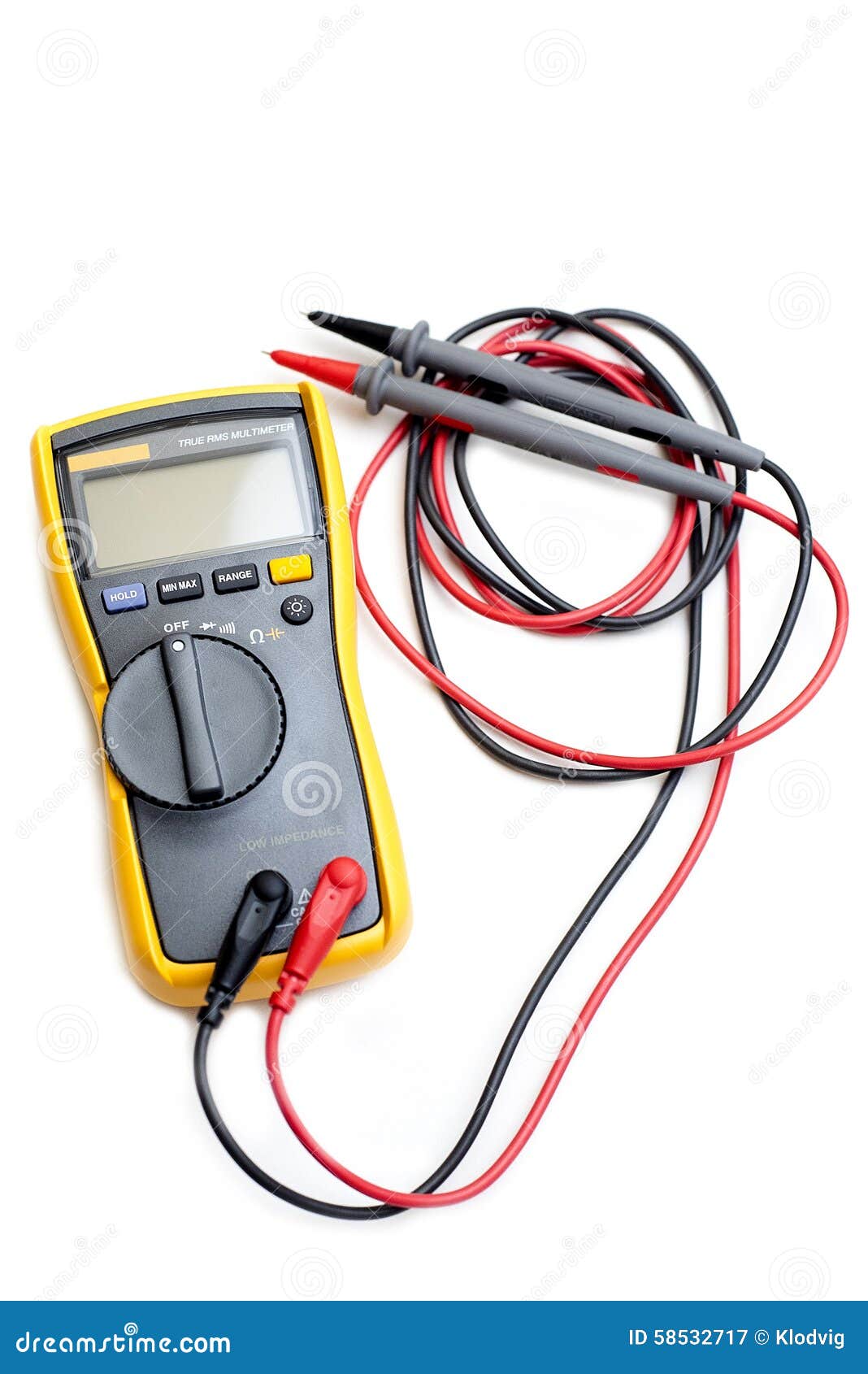 Digital multimeter stock image. Image of lead, electrical - 58532717