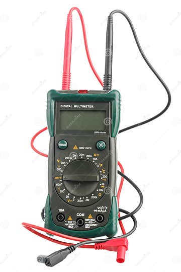Digital Multimeter with Probes Stock Photo - Image of impedance ...
