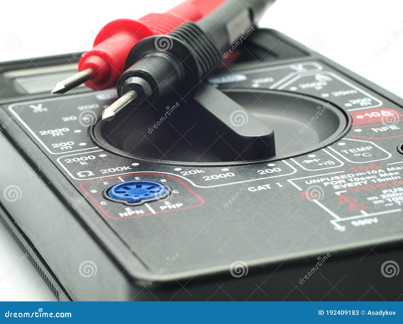Digital Multimeter and Probes Macro Stock Image - Image of components ...