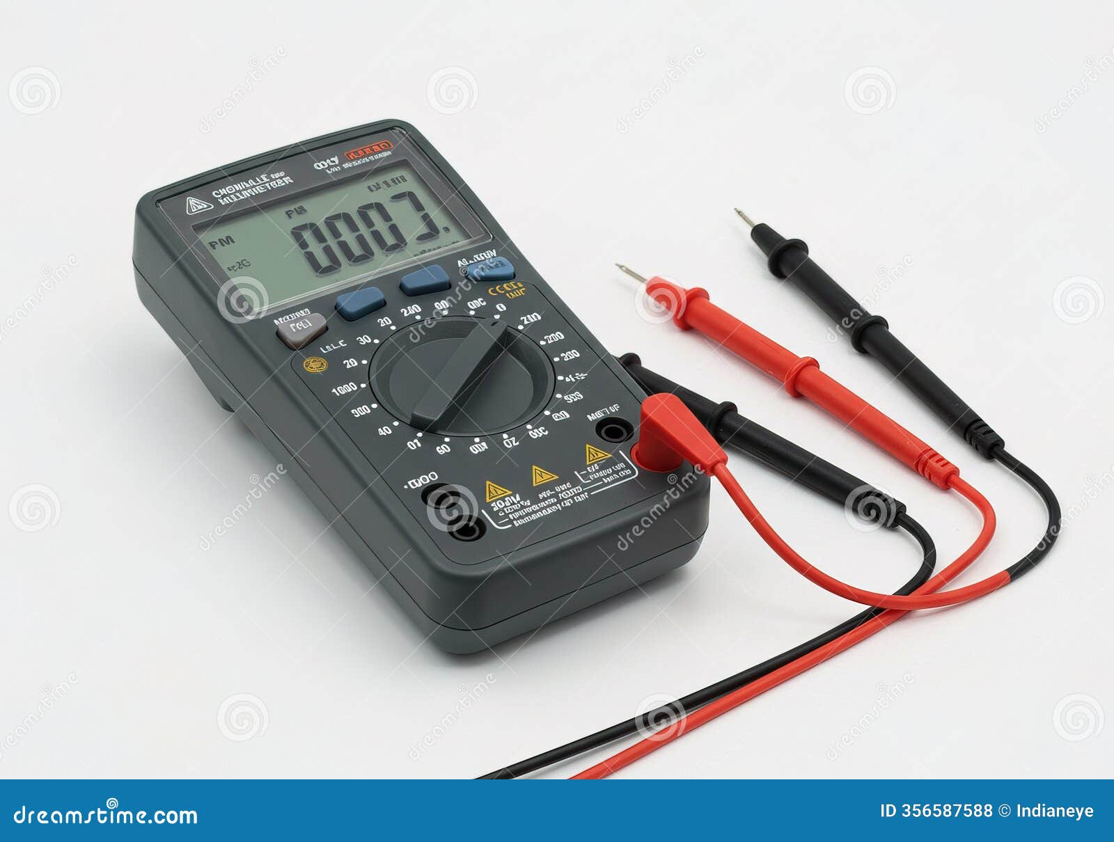 A Digital Multimeter is Sitting on a White Background AI Generated ...