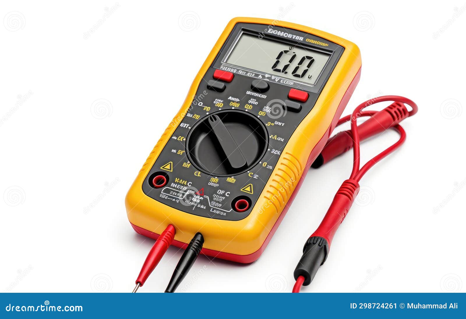 Digital Multimeter Snapshot on White Background Stock Illustration ...