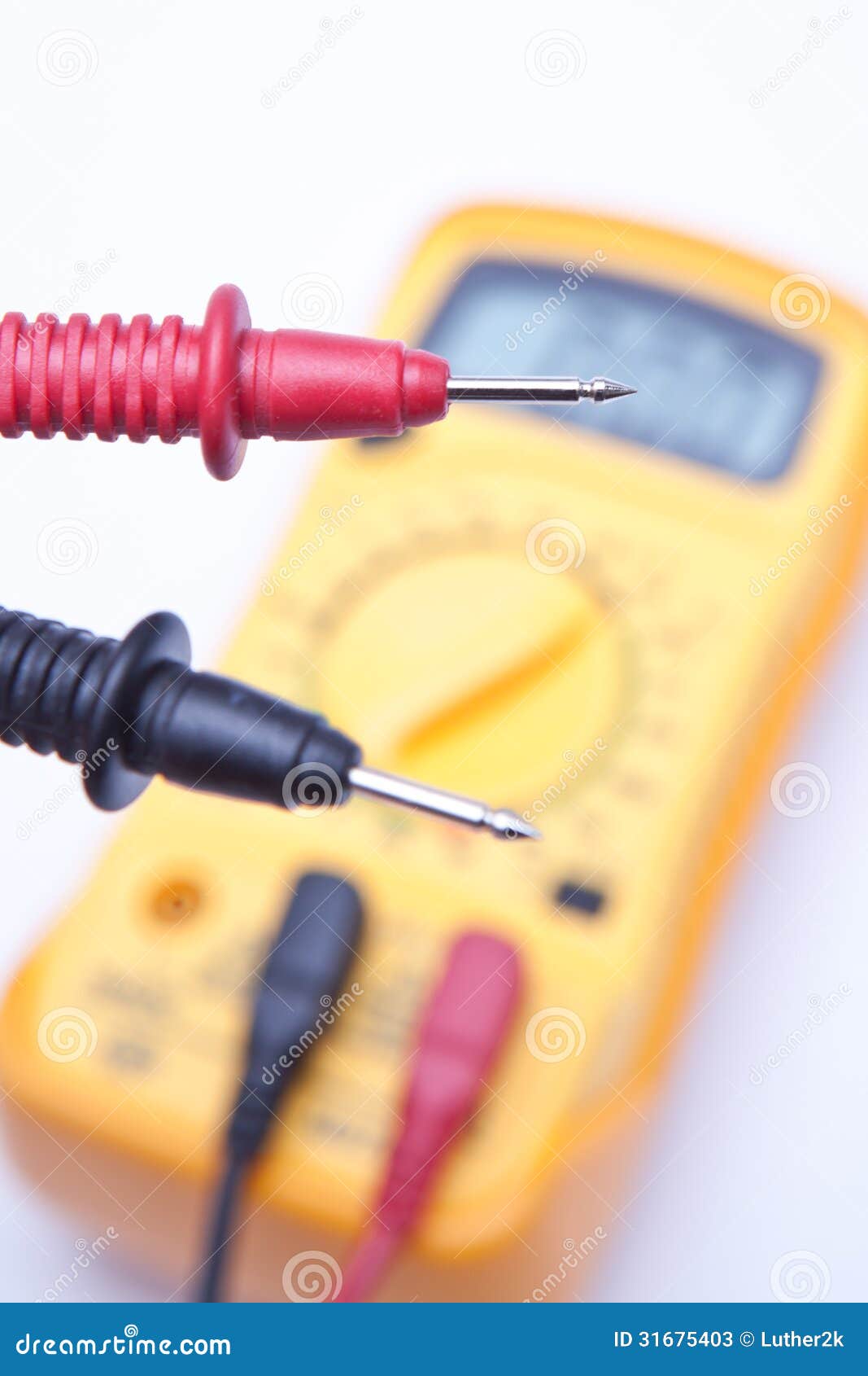 Digital multimeter tips stock image. Image of digital - 31675403