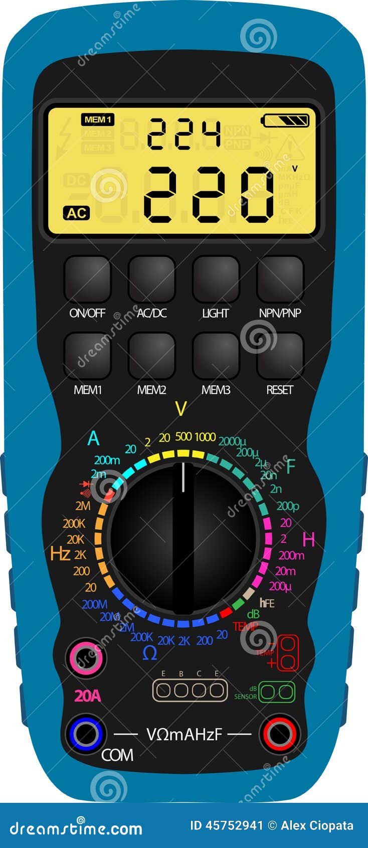 Digital Multimeter Cartoon Vector | CartoonDealer.com #45752941