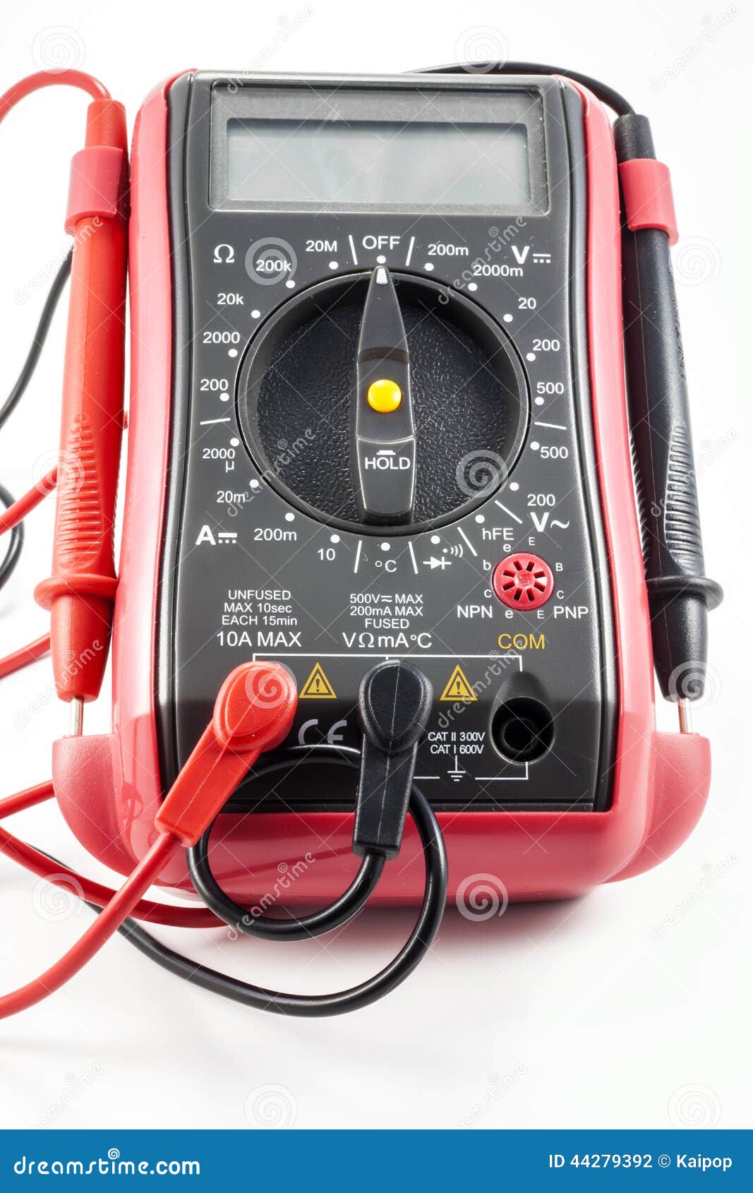 Digital multimeter stock photo. Image of equipment, tool - 44279392