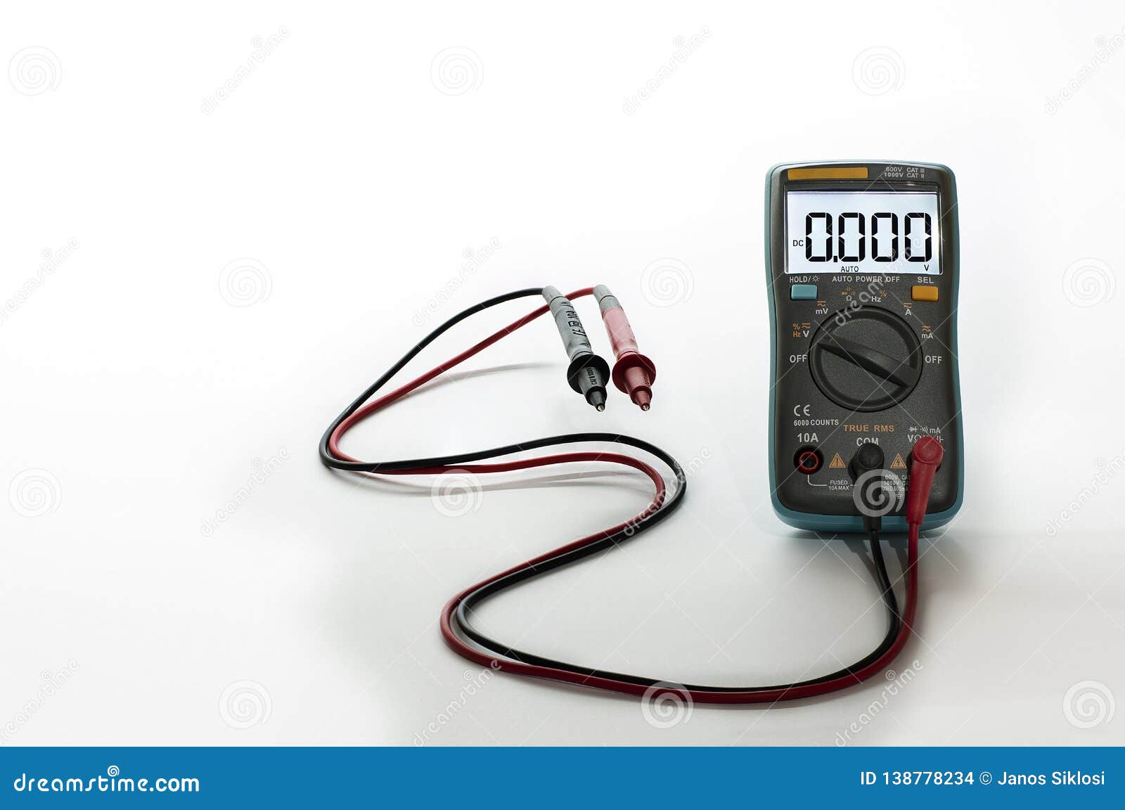 Digital Multimeter on White Background Stock Photo - Image of equipment ...