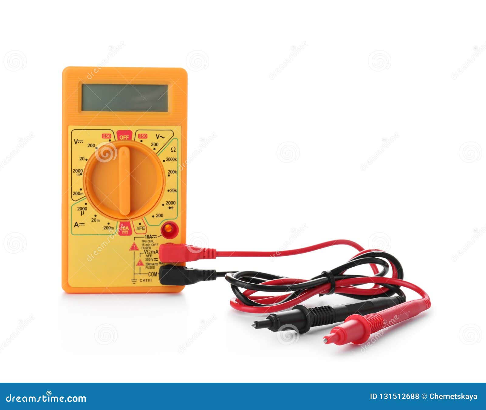 Digital Multimeter on White Background Stock Photo - Image of equipment ...