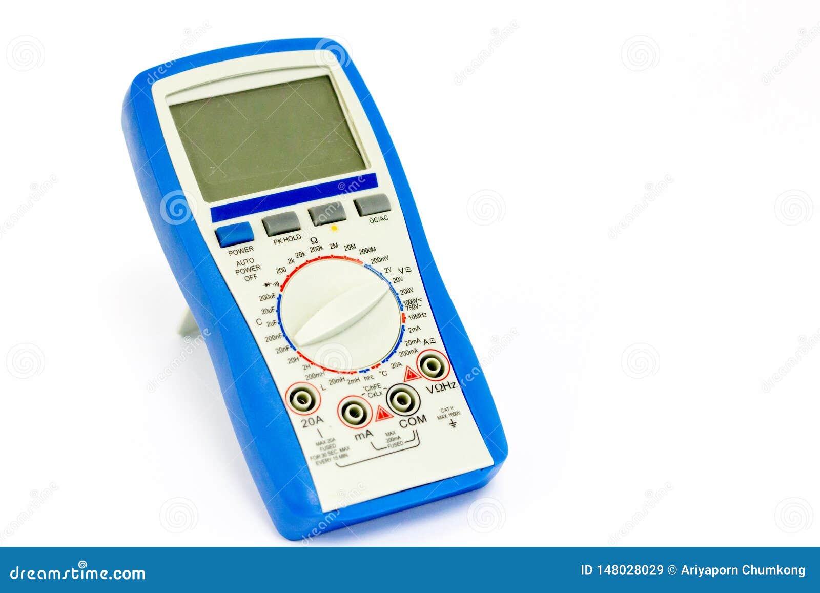 Digital Multimeter on White Background. Stock Image - Image of device ...