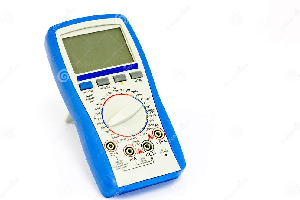 Digital Multimeter on White Background. Stock Image - Image of device ...
