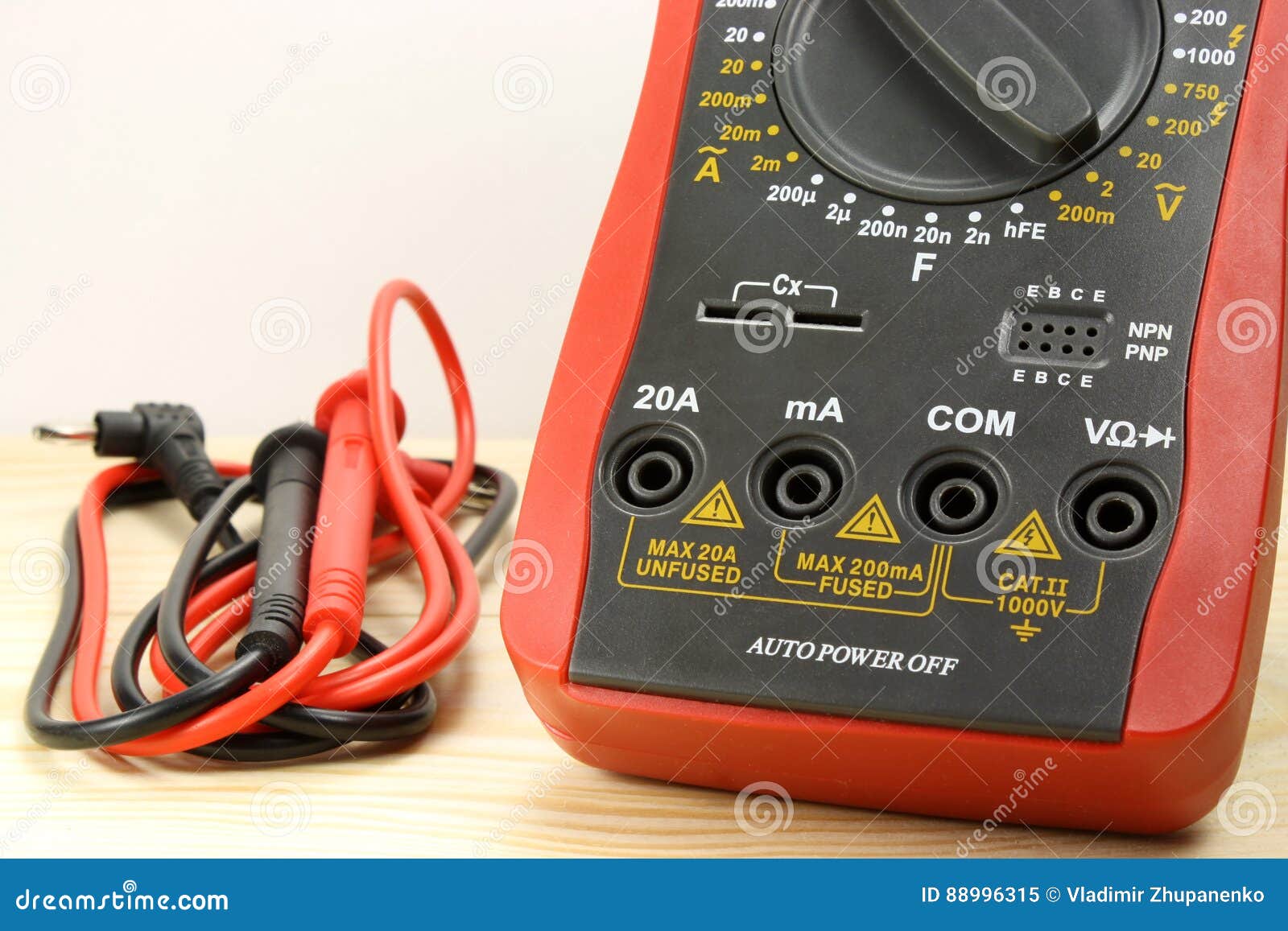 Digital Multimeter on a Withe Background Stock Image - Image of gauge ...