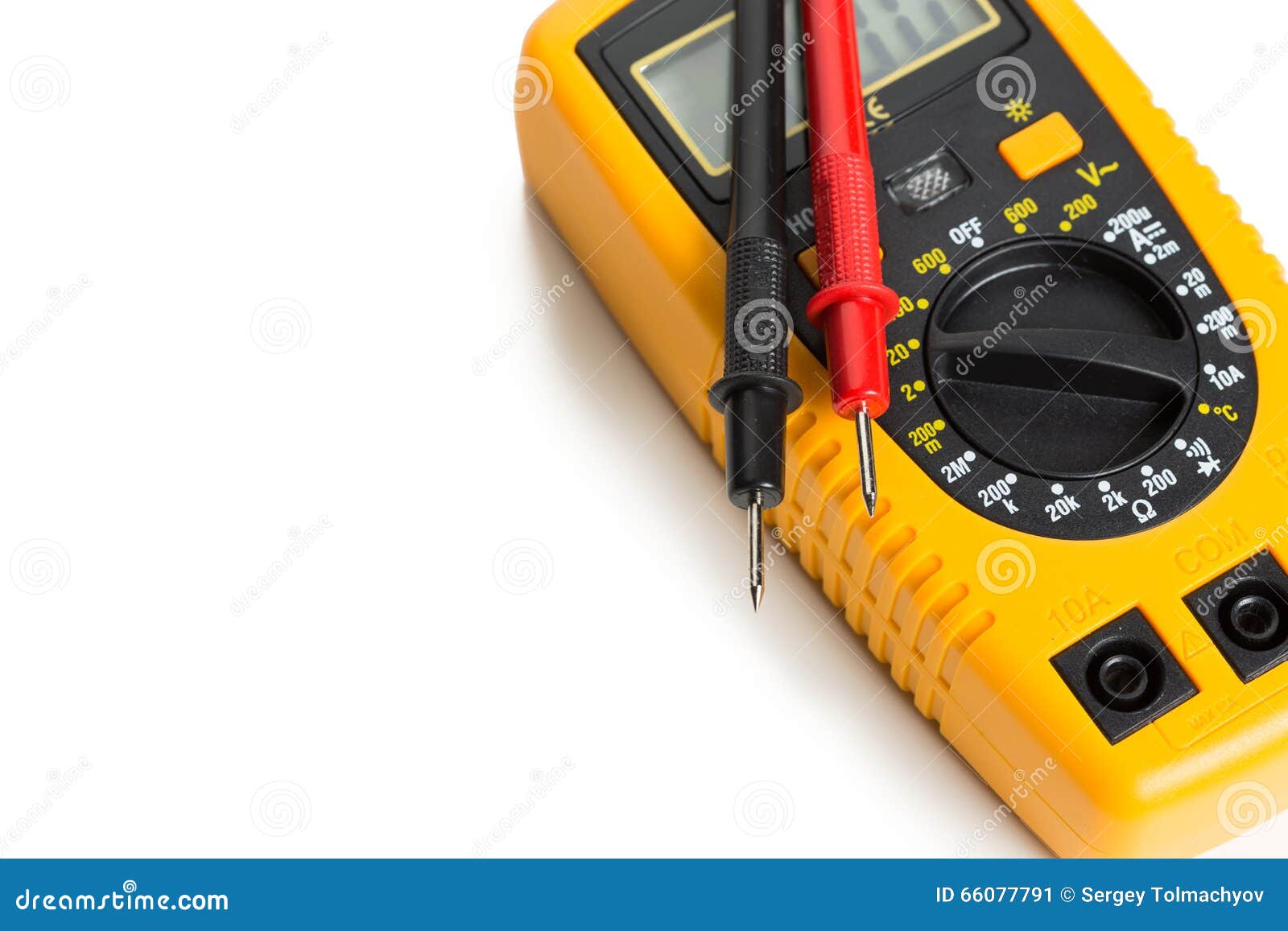 Digital multimeter stock image. Image of close, probe - 66077791