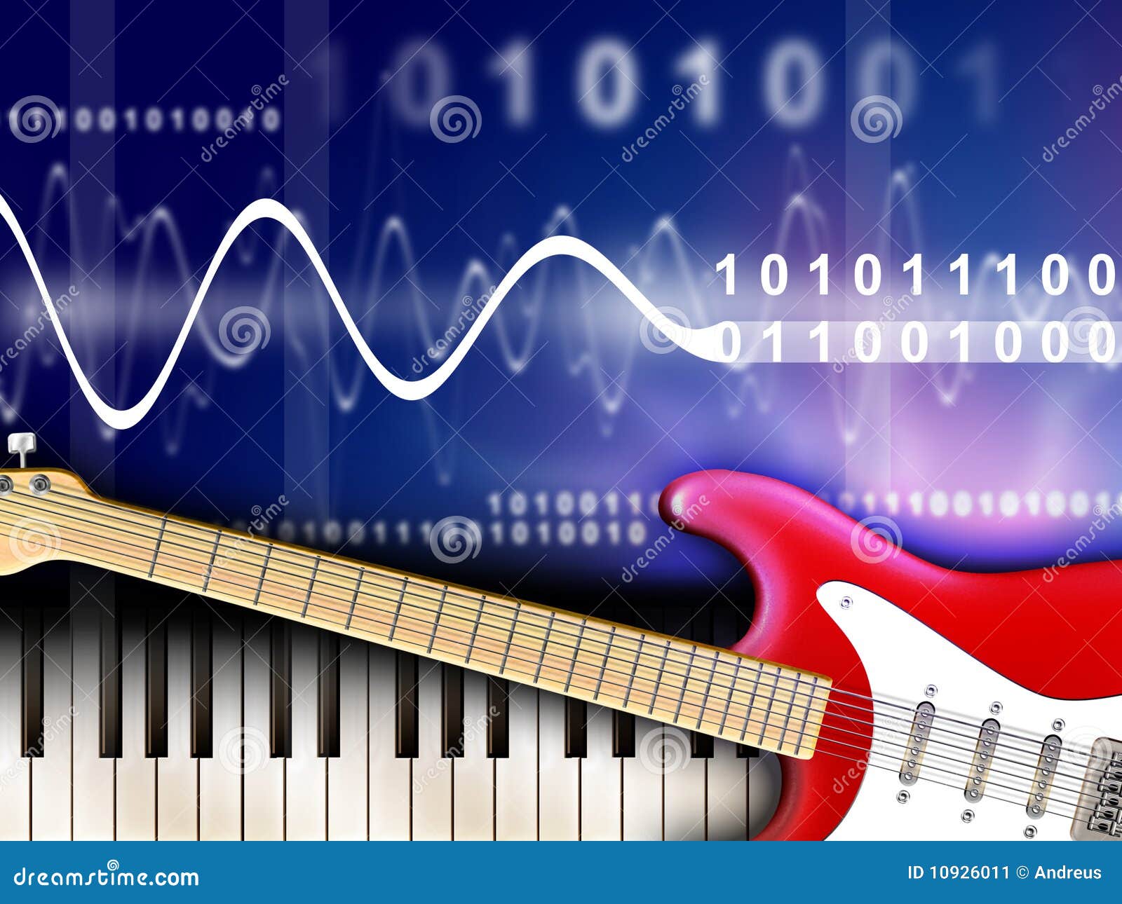 Digital music stock illustration. Illustration of entertainment - 10926011