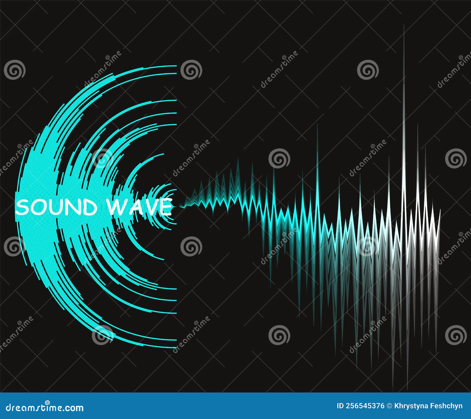 Neon Sound Waves Oscillating Glow Light, Abstract Technology Backgroud ...