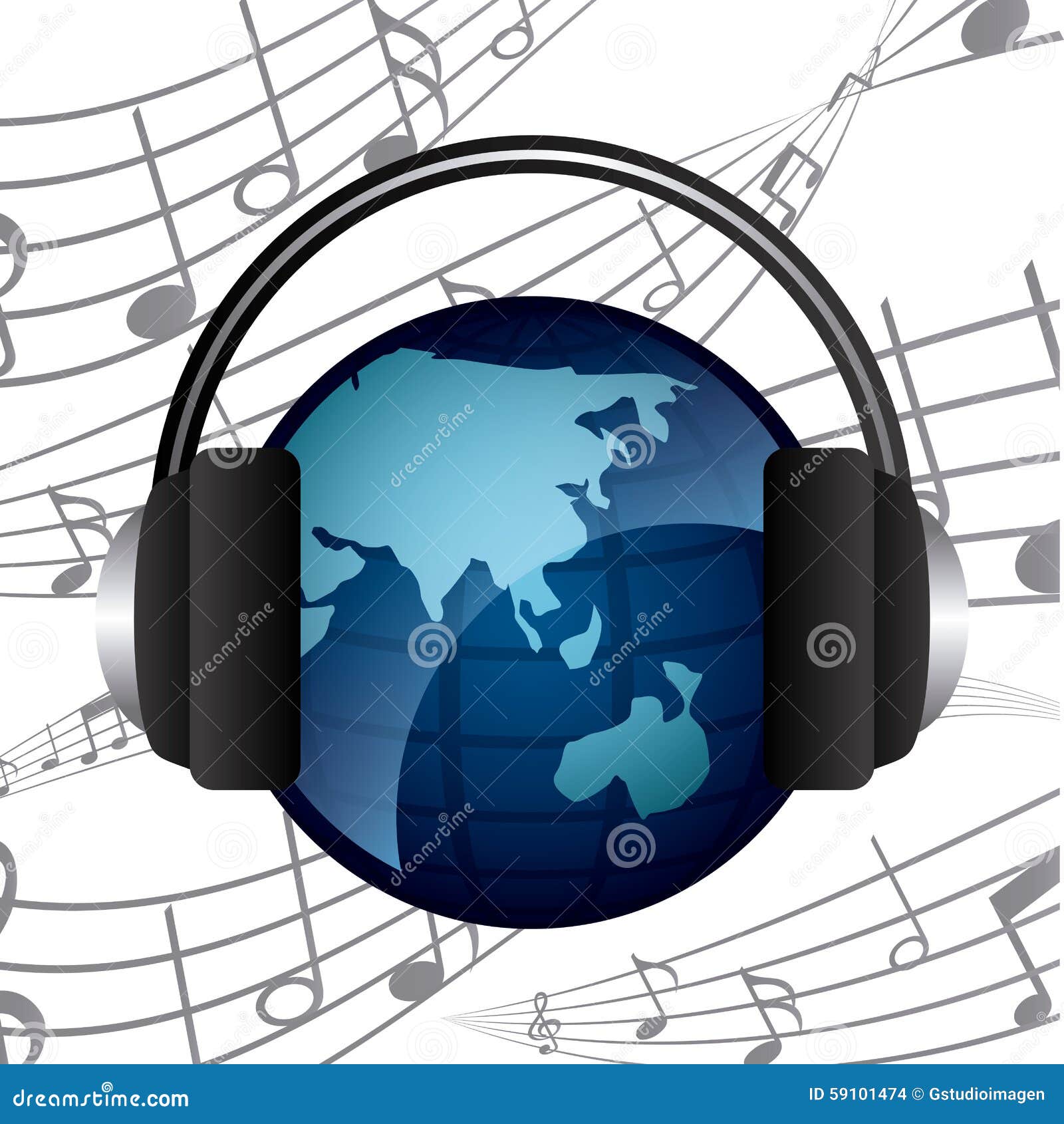 Digital music stock vector. Illustration of pattern, card - 59101474