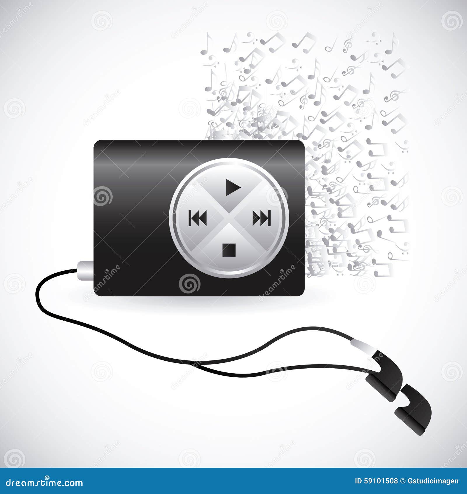 Digital music stock vector. Illustration of media, conceptual - 59101508