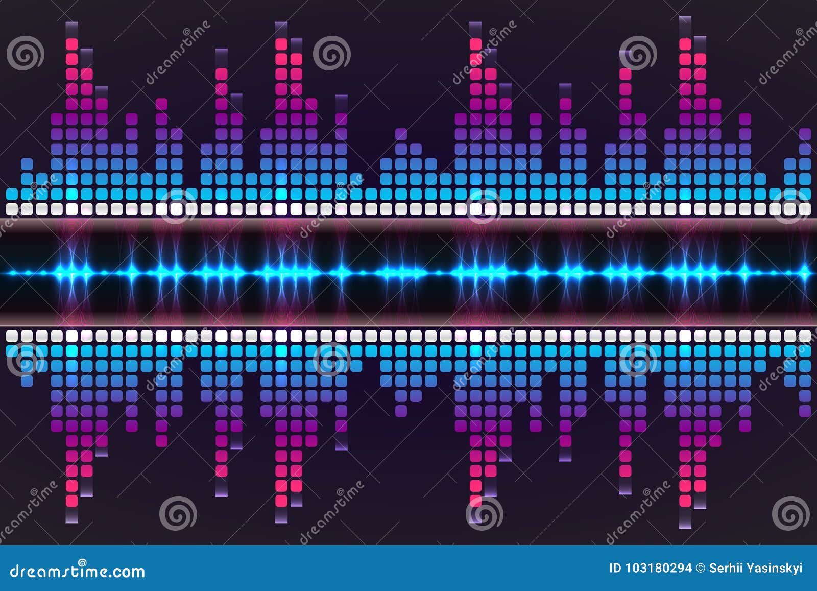 Digital Music Equalizer. Vector Illustration. Stock Illustration - Illustration of colorful ...