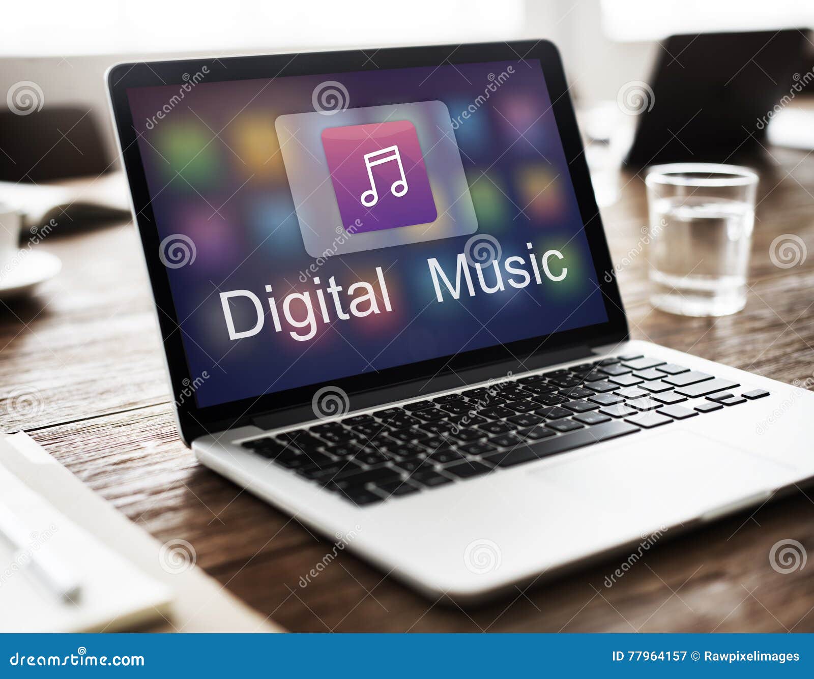 Digital Music Streaming Multimedia Entertainment Online Concept Stock ...