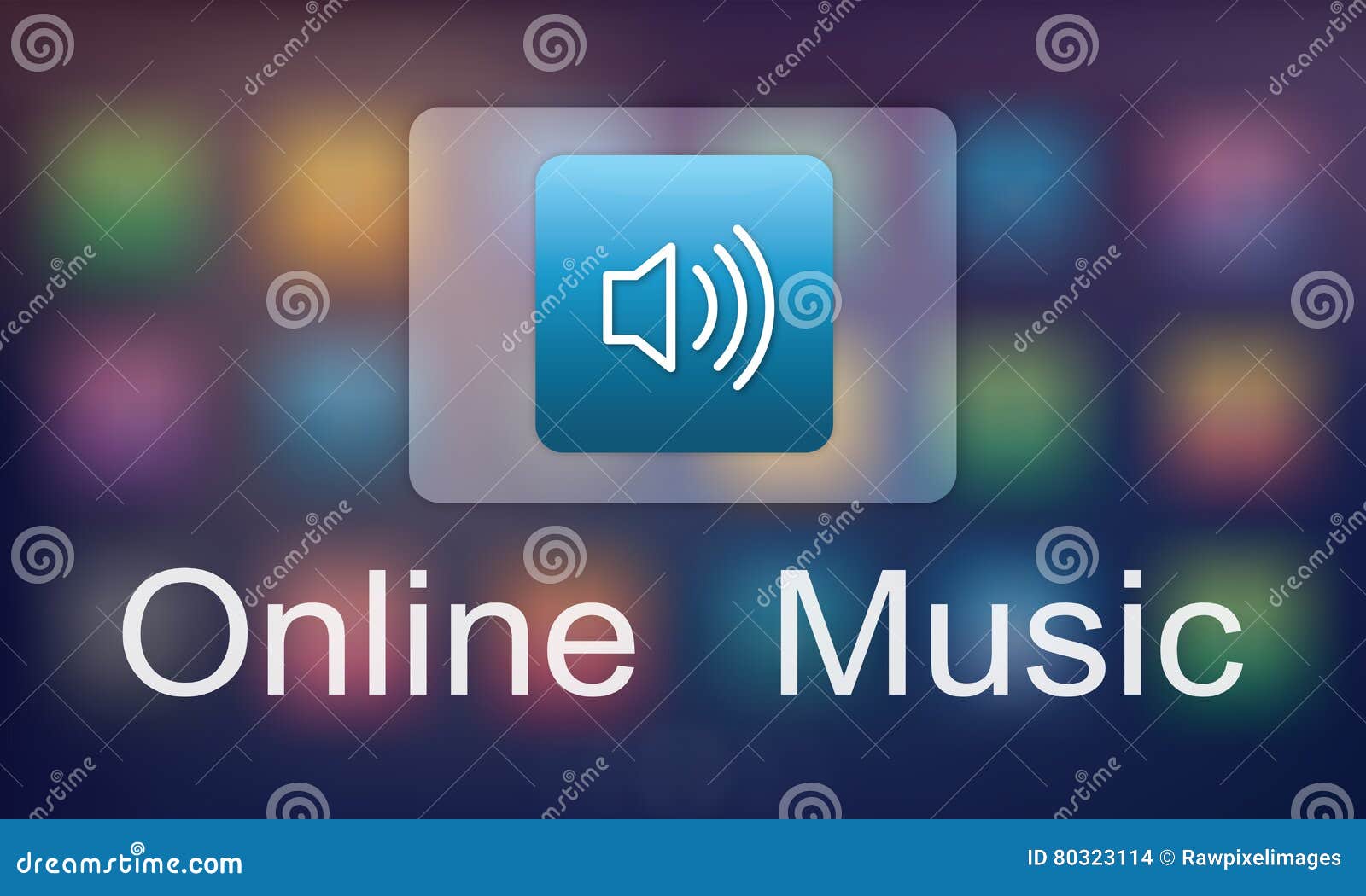 Digital Music Streaming Multimedia Entertainment Online Concept Stock ...